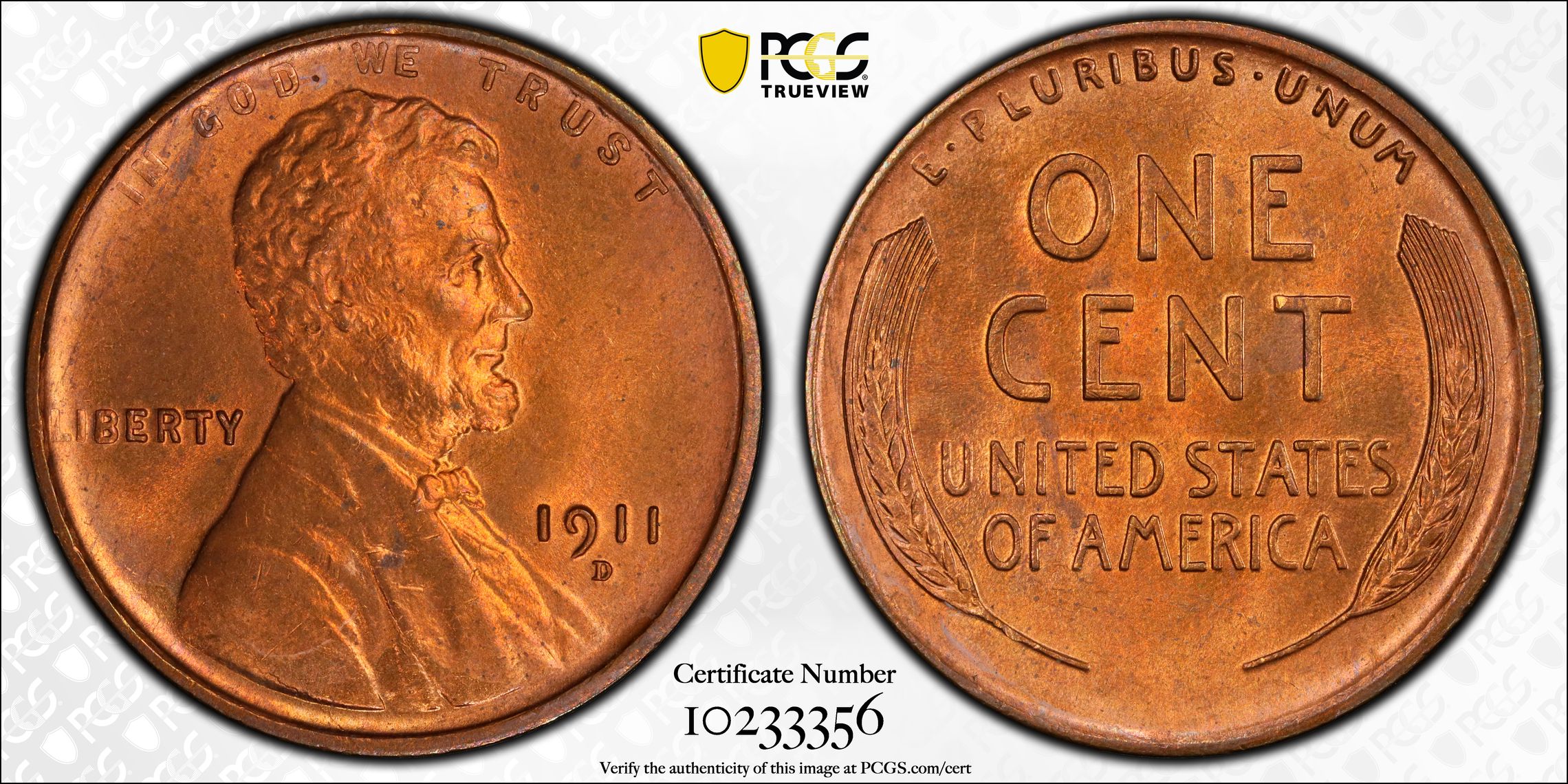 PCGS Certificate Verification Coin Details for Cert #10233356
