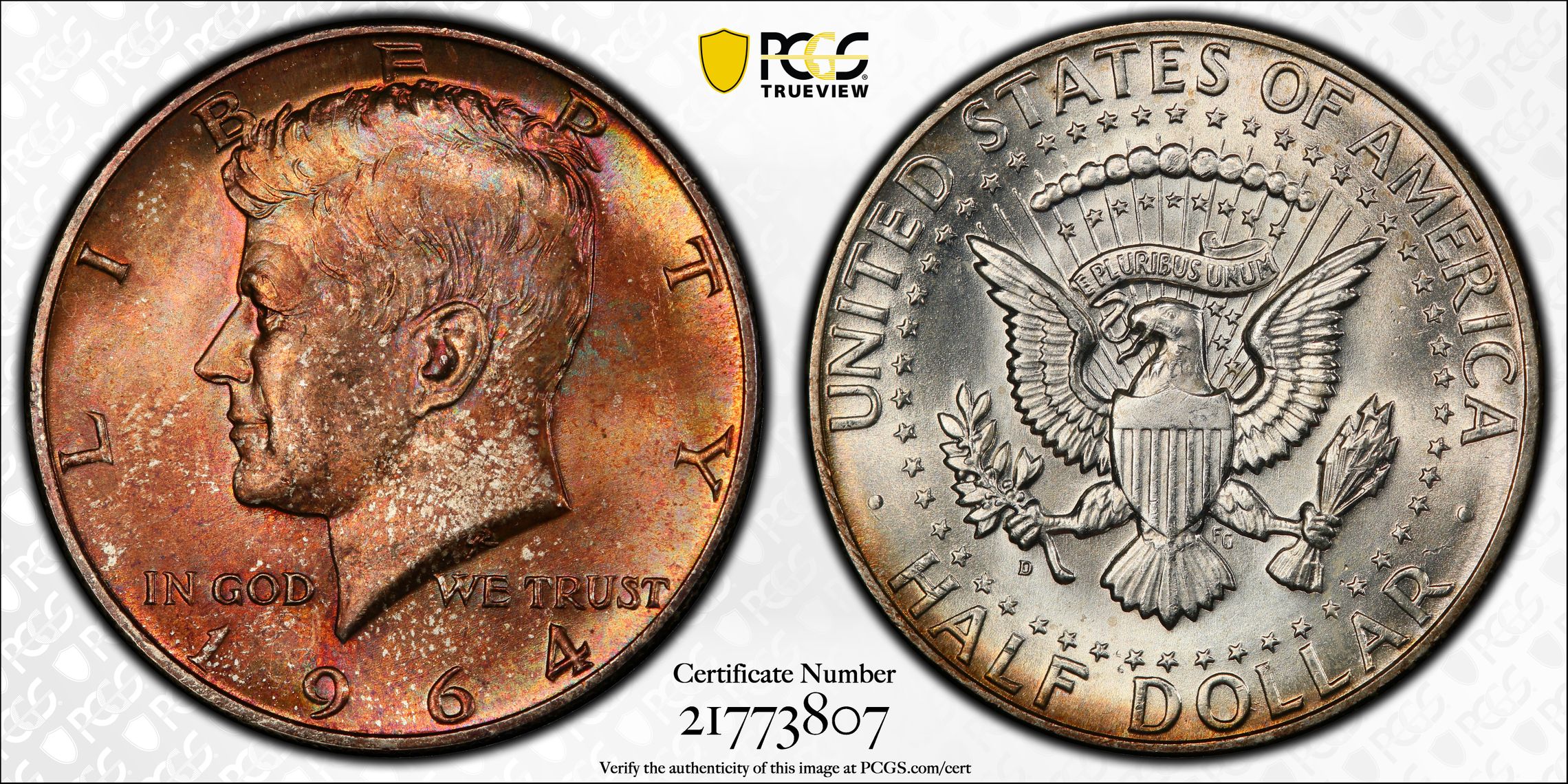 PCGS Certificate Verification Coin Details for Cert #21773807