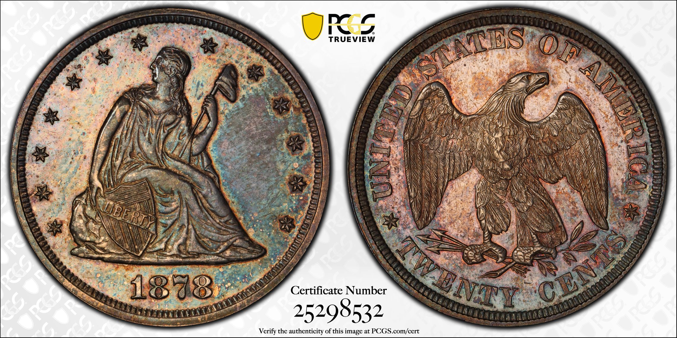 PCGS Certificate Verification Coin Details for Cert #25298532