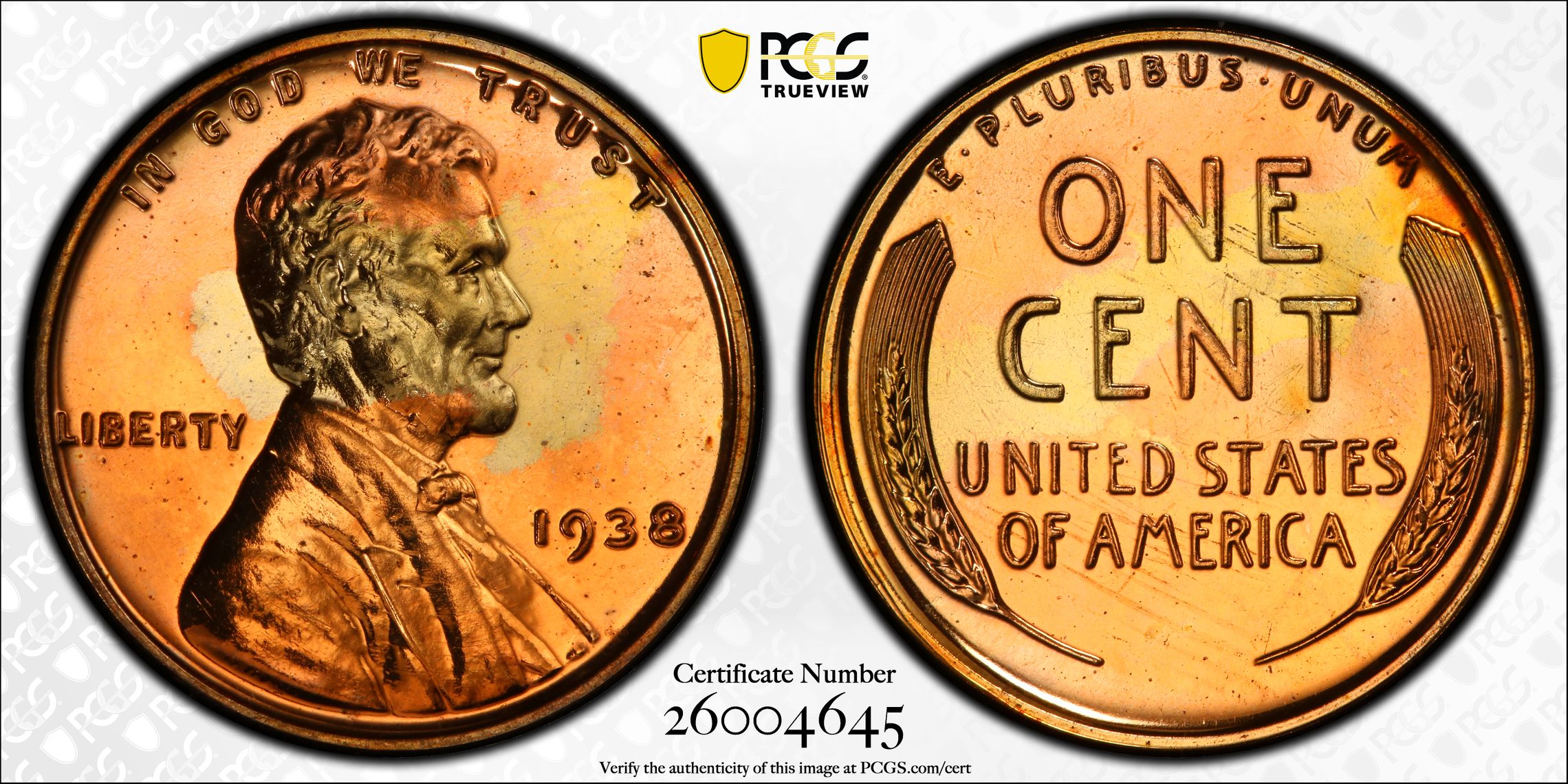 PCGS Certificate Verification Coin Details for Cert #26004645