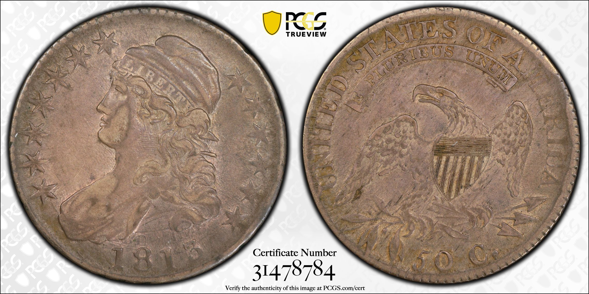 PCGS Certificate Verification Coin Details for Cert #31478784