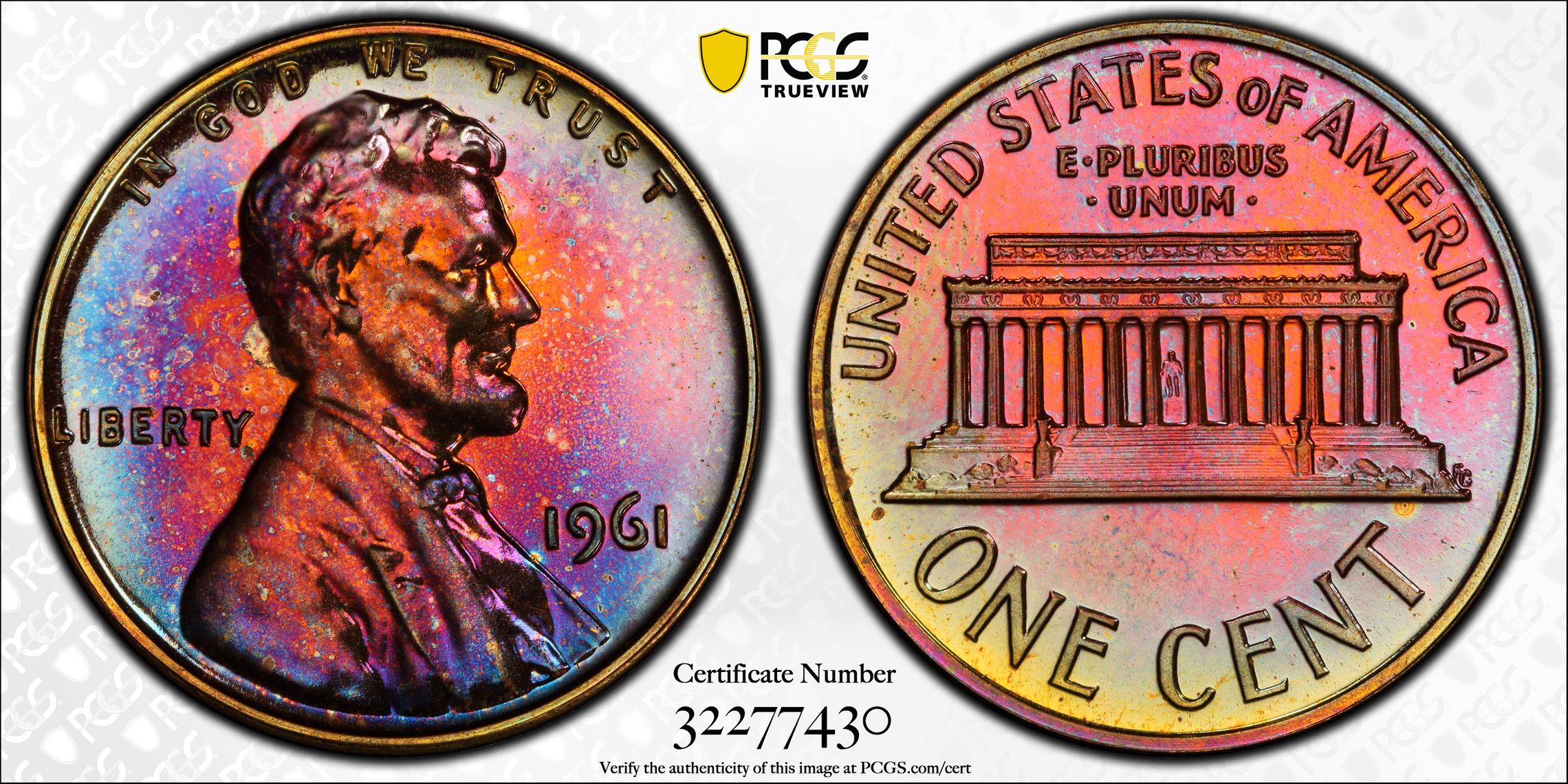 PCGS Certificate Verification Coin Details for Cert #32277430