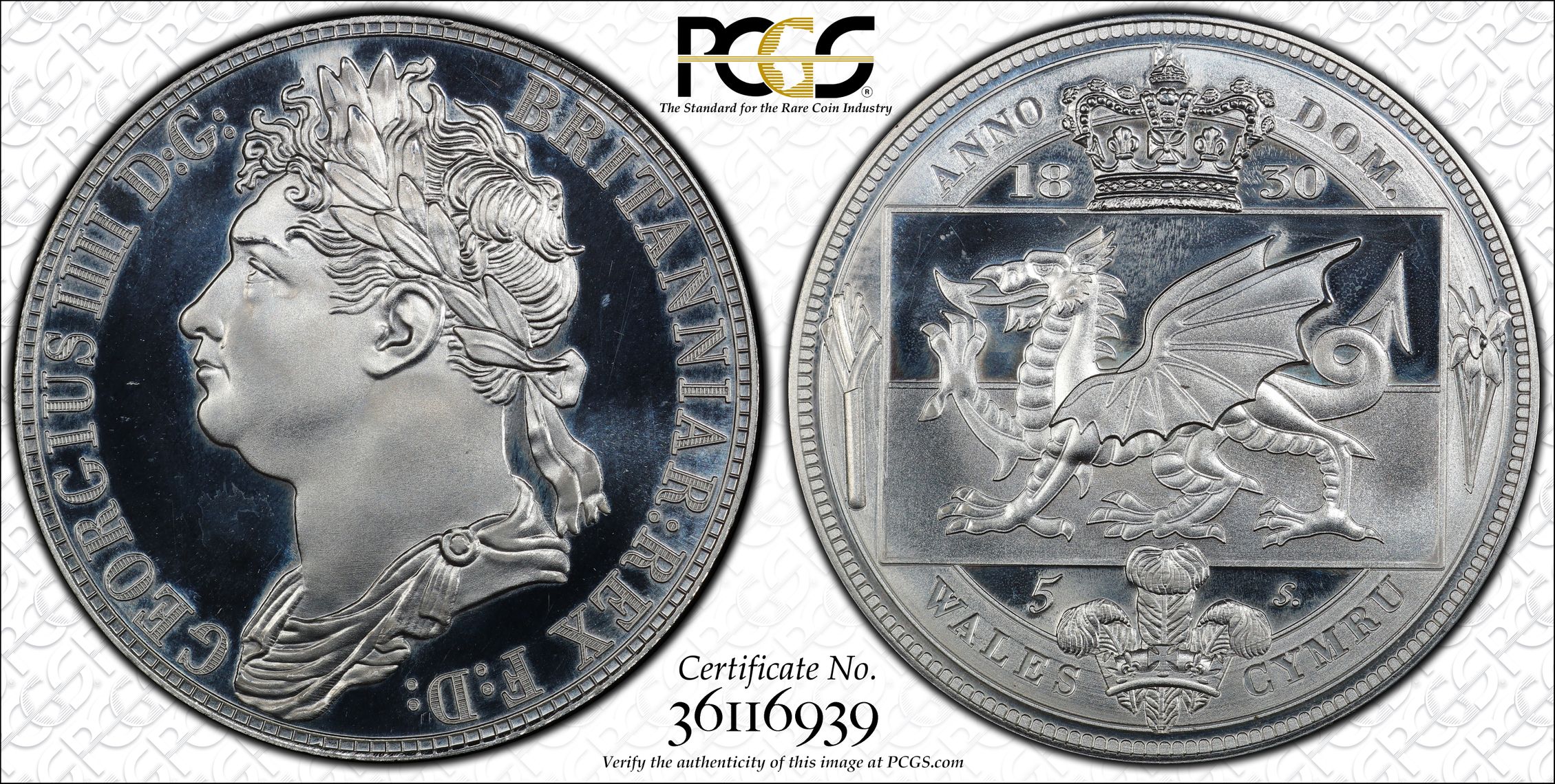 PCGS Certificate Verification Coin Details for Cert #36116939