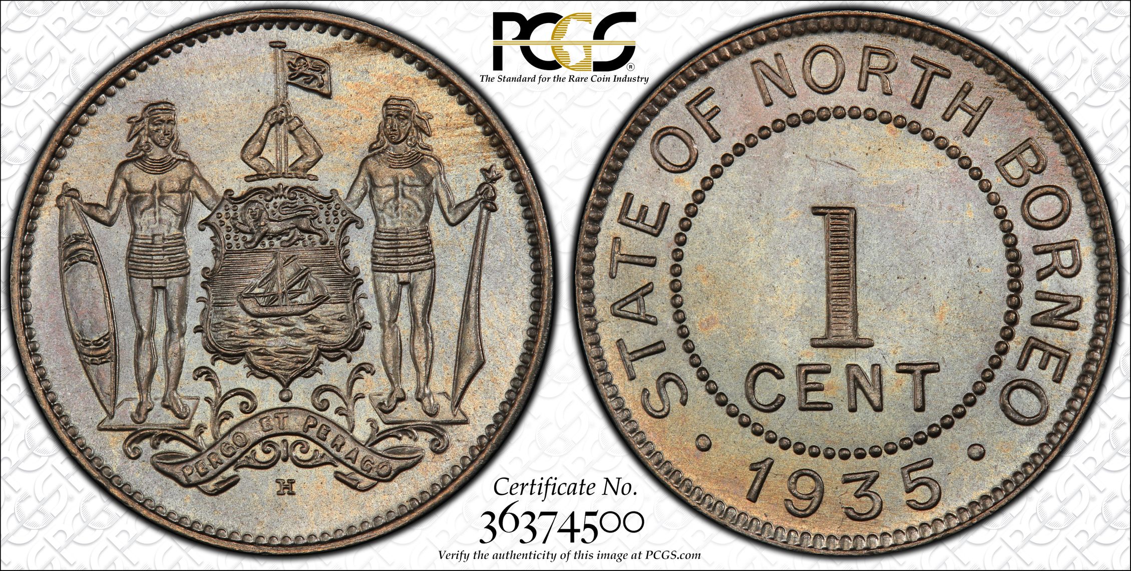 PCGS Certificate Verification Coin Details for Cert #36374500