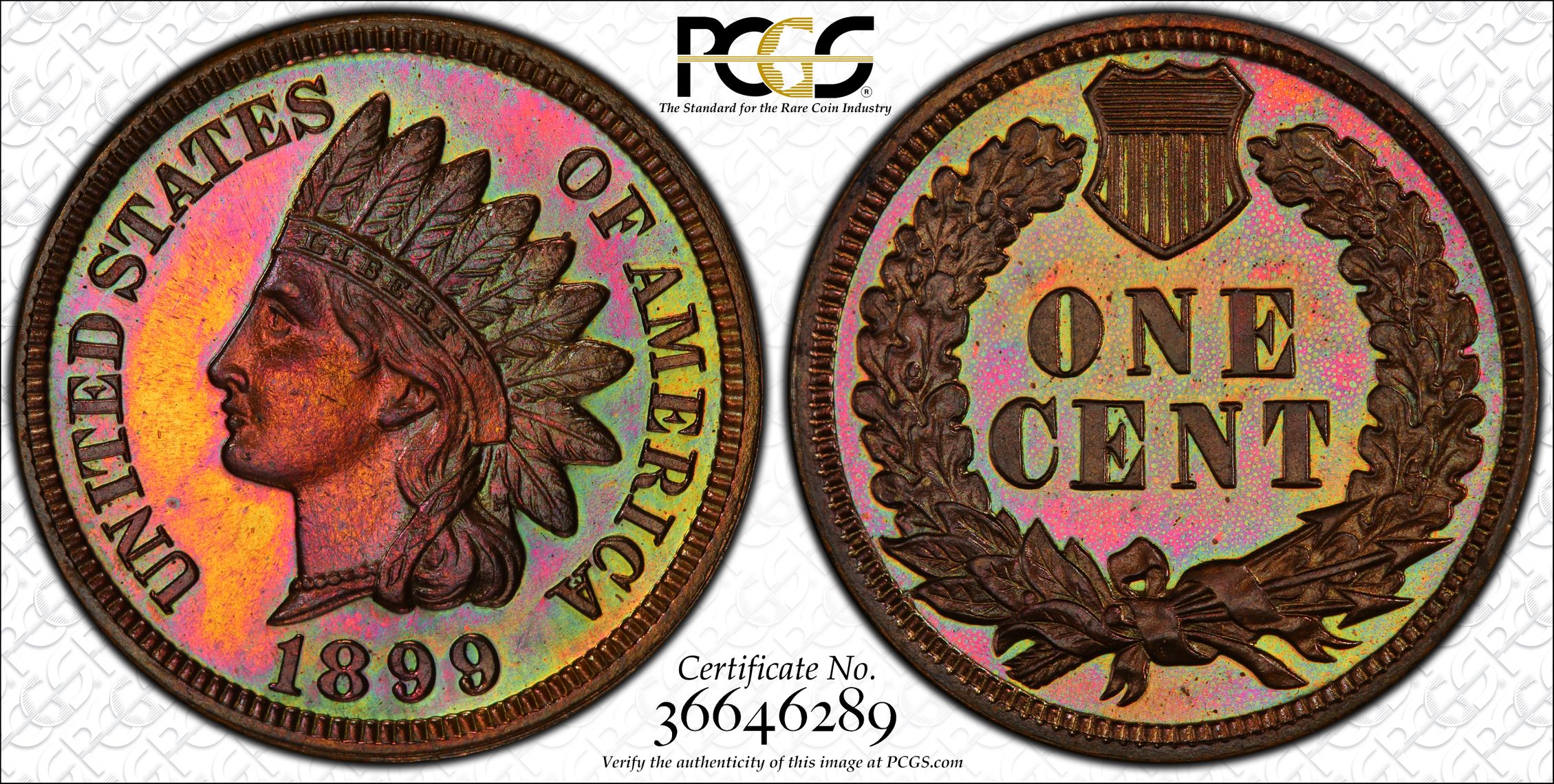 PCGS Certificate Verification Coin Details for Cert #36646289