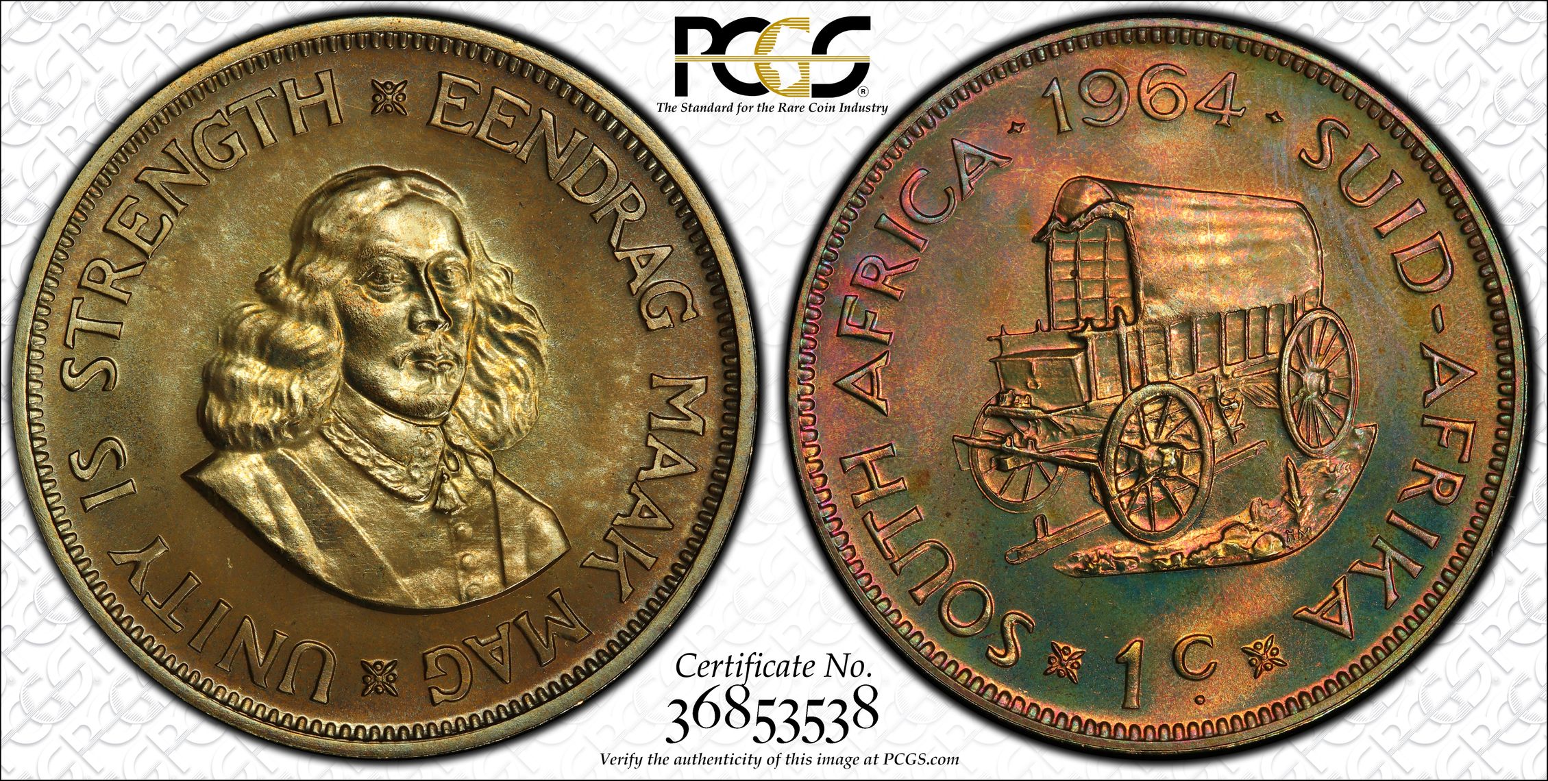 PCGS Certificate Verification Coin Details for Cert #36853538