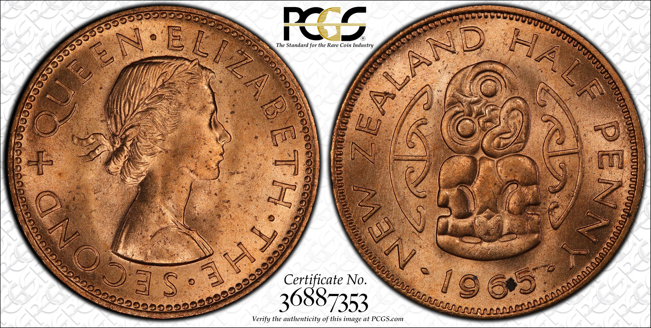 PCGS Certificate Verification Coin Details for Cert #36887353