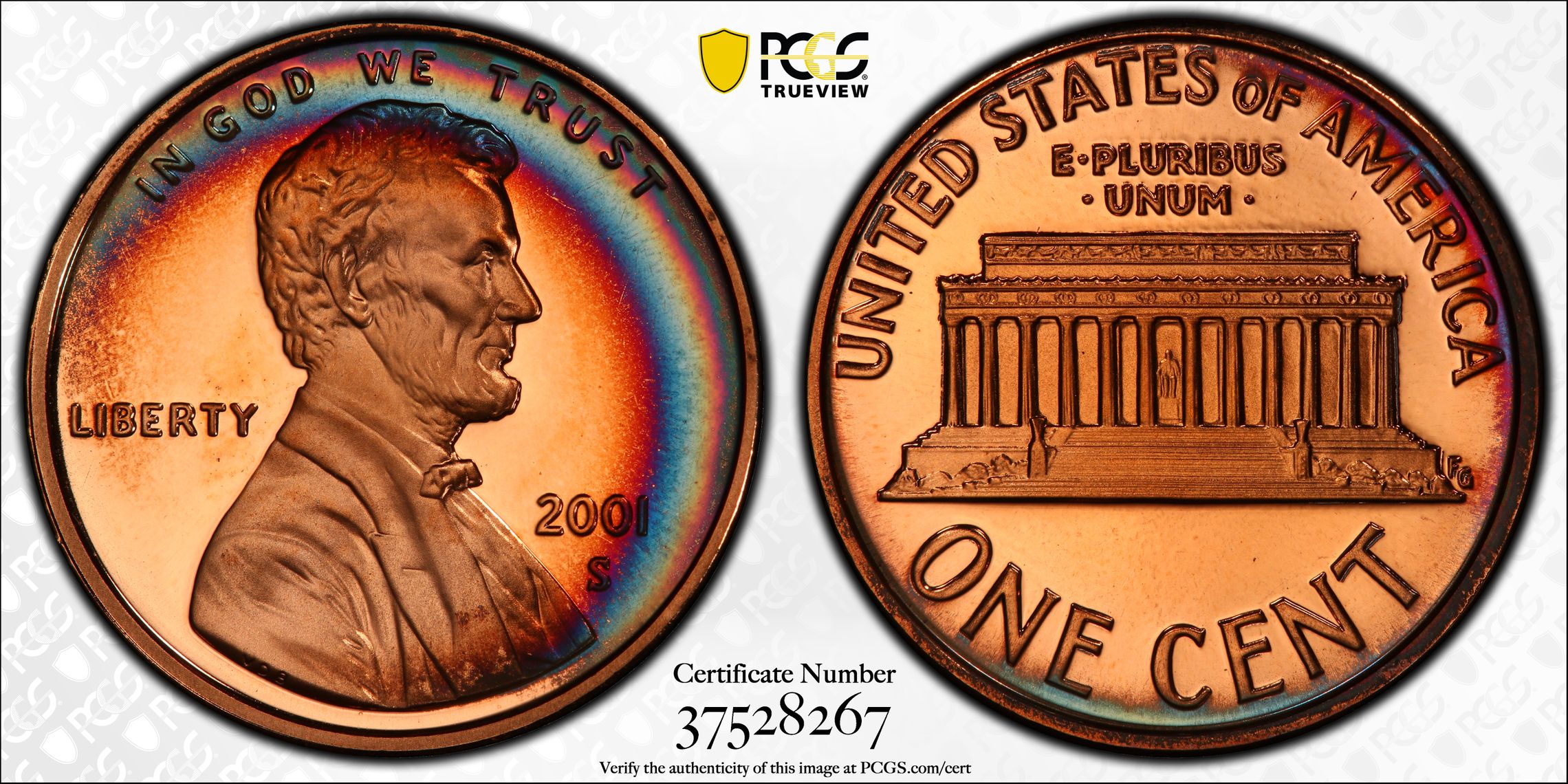 PCGS Certificate Verification Coin Details for Cert #37528267