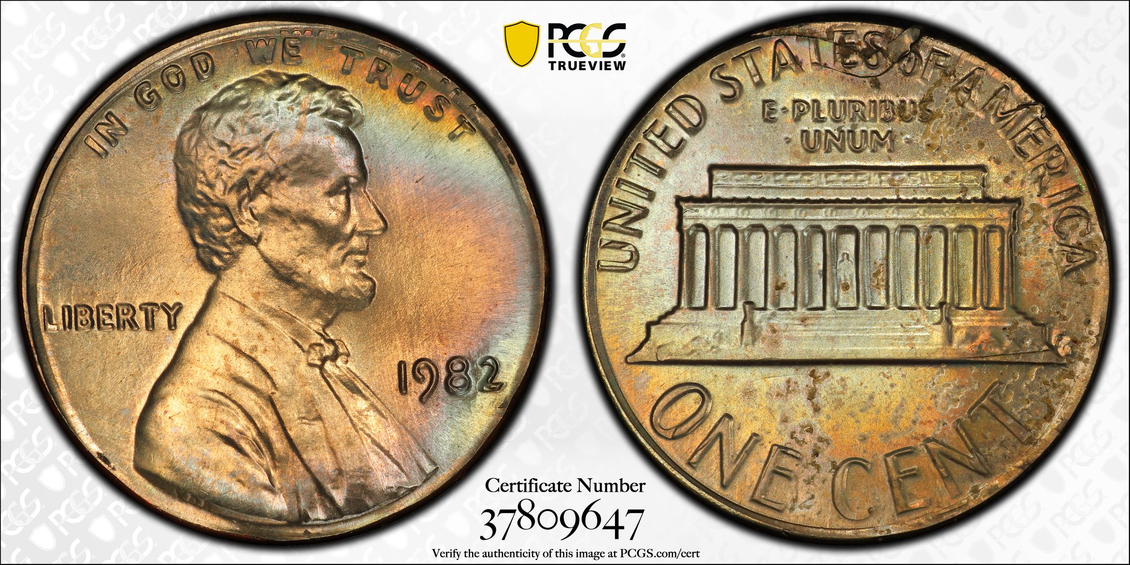 PCGS Certificate Verification Coin Details for Cert #37809647