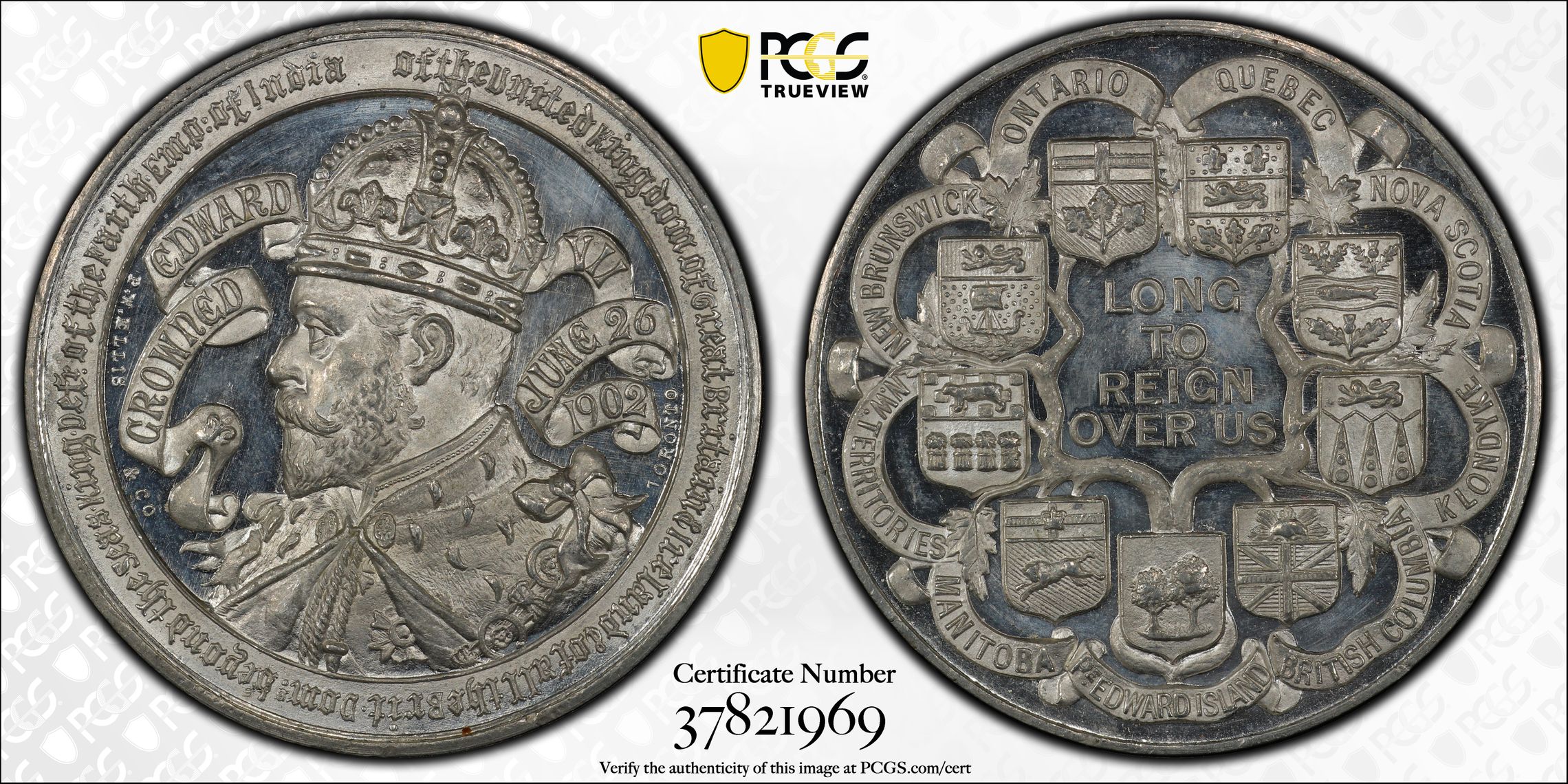 PCGS Certificate Verification Coin Details for Cert #37821969