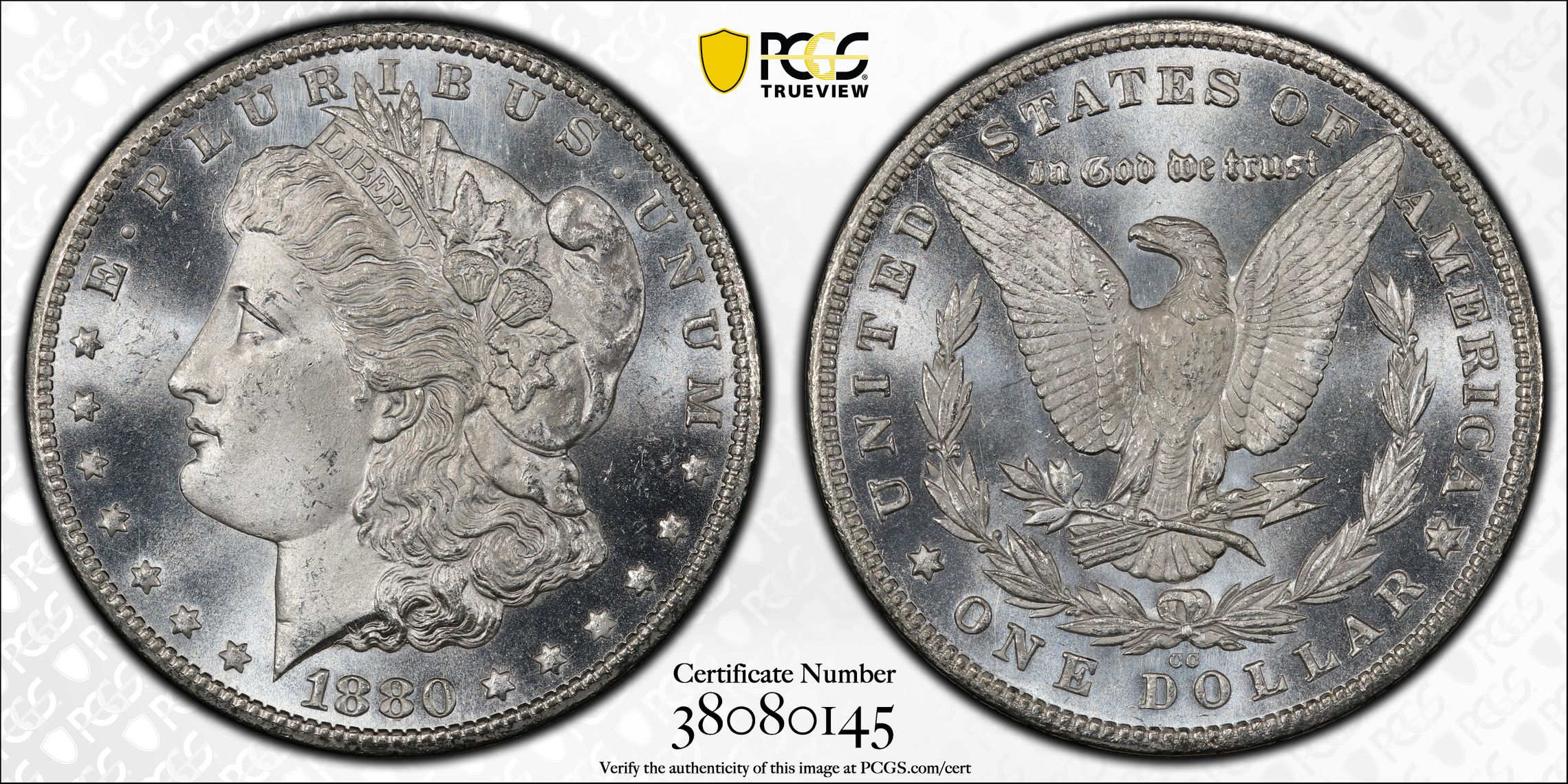 PCGS Certificate Verification Coin Details for Cert #38080145
