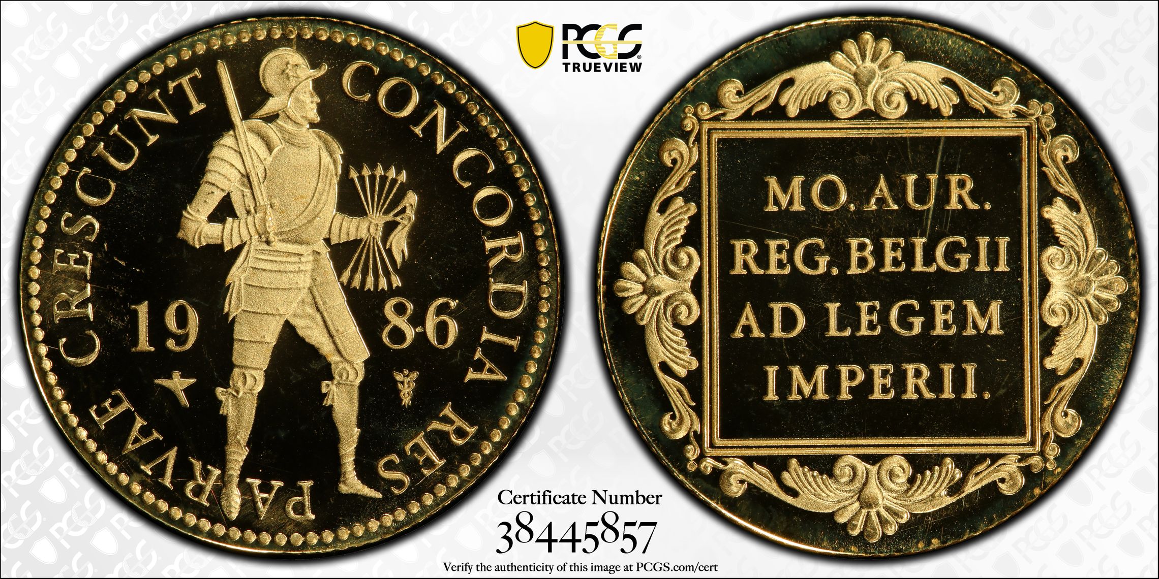 PCGS Certificate Verification Coin Details for Cert #38445857