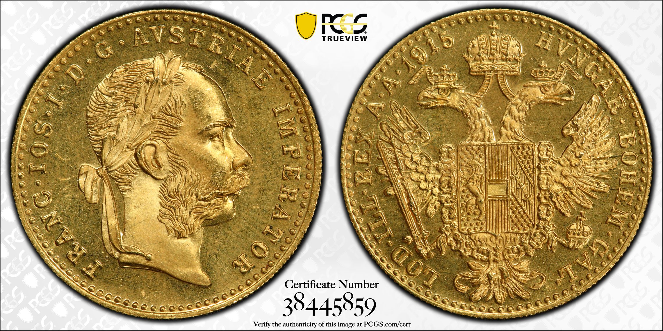 PCGS Certificate Verification Coin Details for Cert #38445859