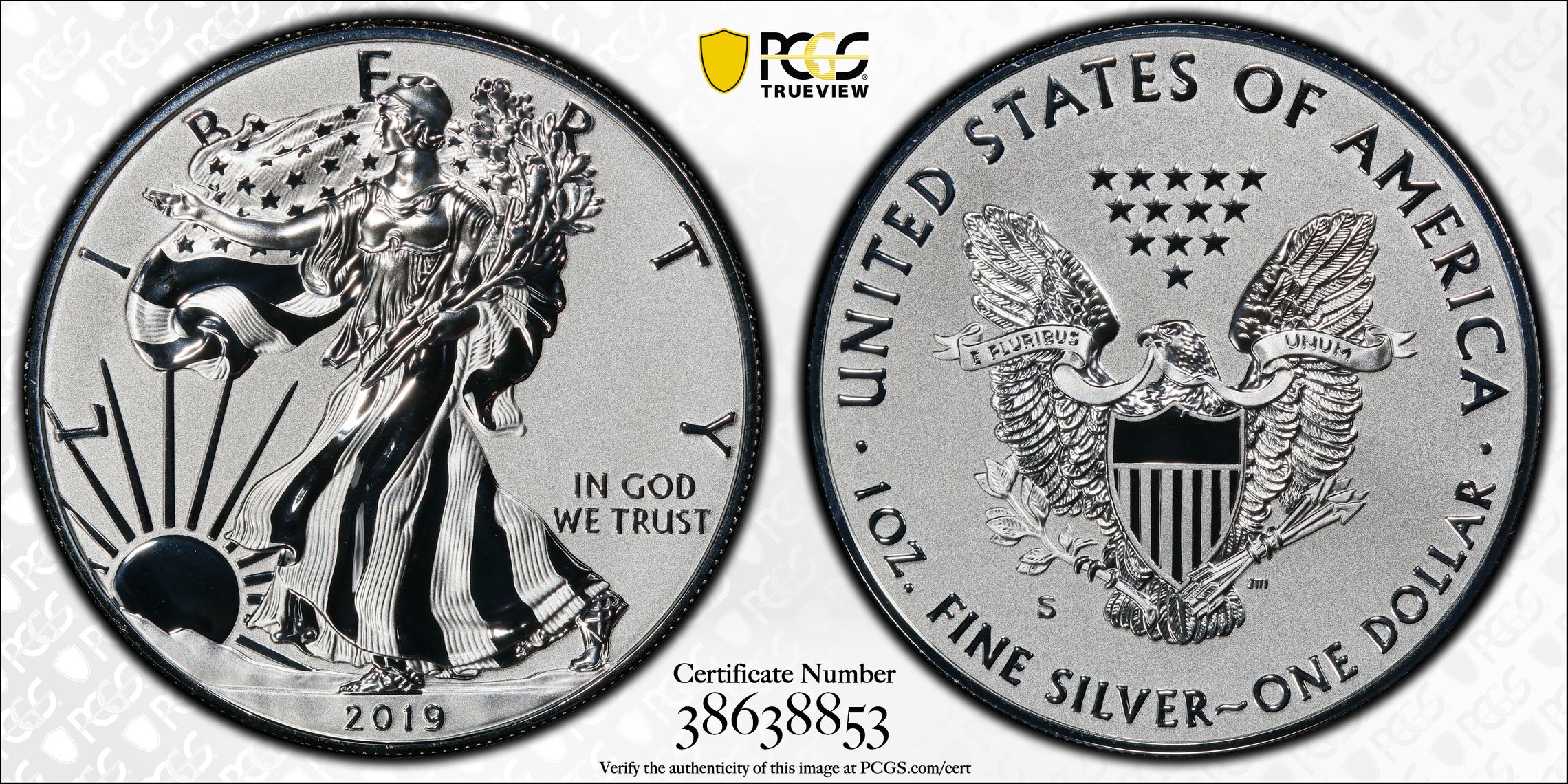 PCGS Certificate Verification Coin Details for Cert #38638853