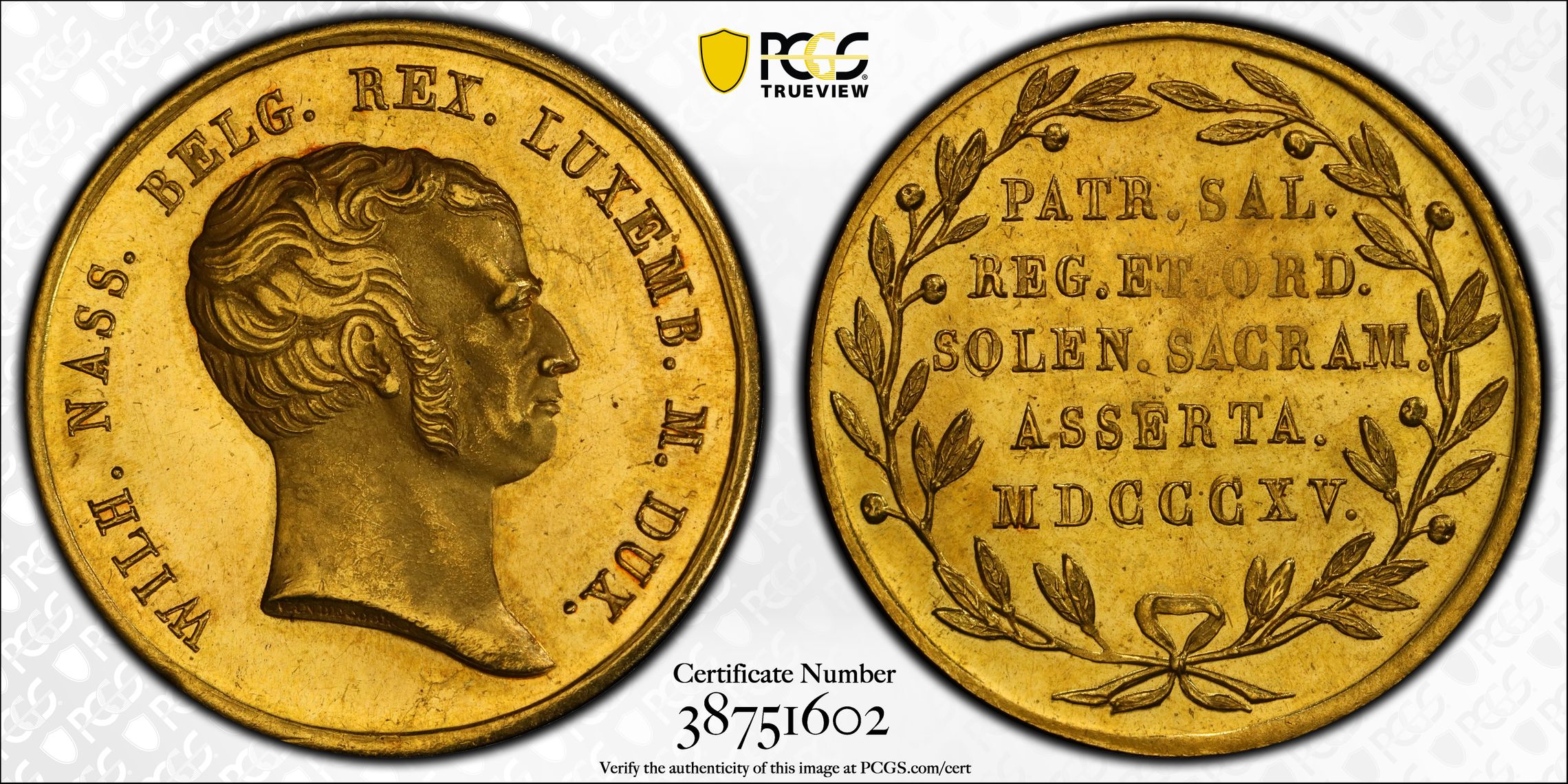 PCGS Certificate Verification Coin Details for Cert #38751602