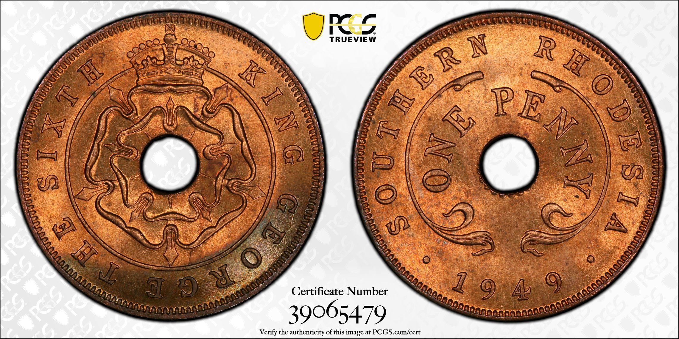 PCGS Certificate Verification Coin Details for Cert #39065479