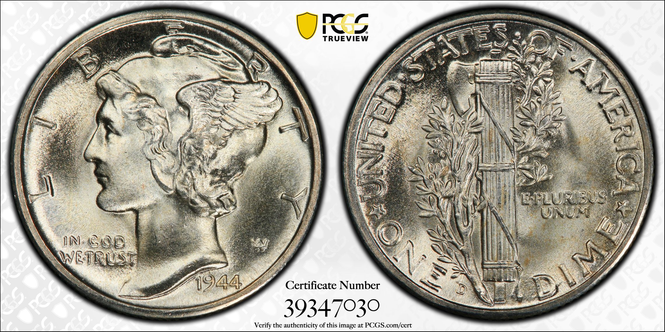 PCGS Certificate Verification Coin Details for Cert #39347030