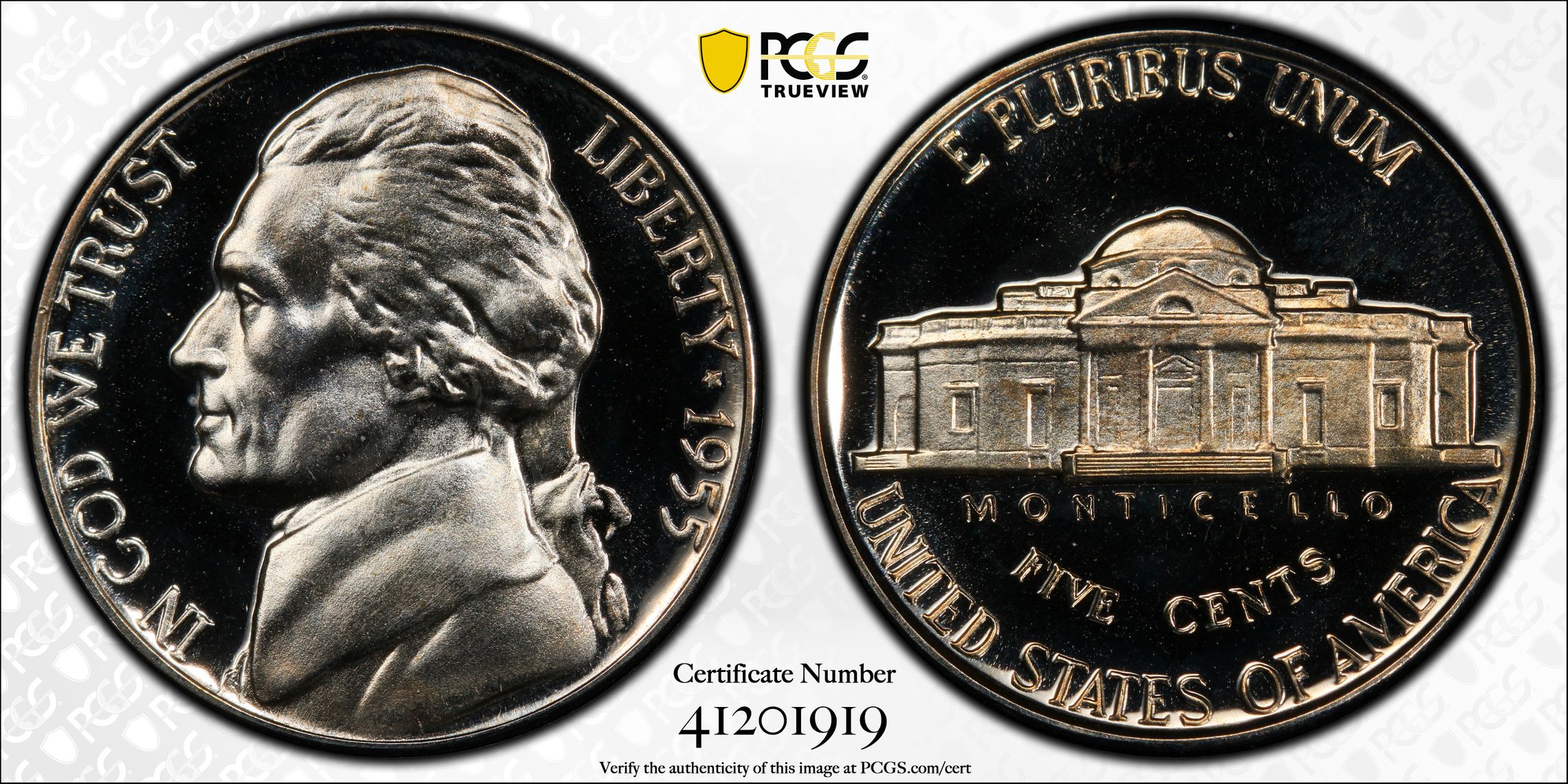 PCGS Certificate Verification Coin Details for Cert #41201919