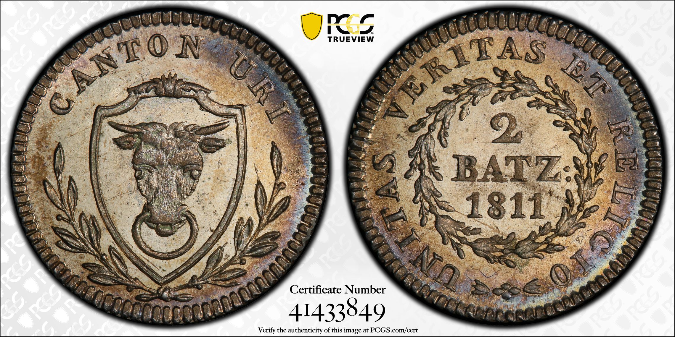 PCGS Certificate Verification Coin Details for Cert #41433849