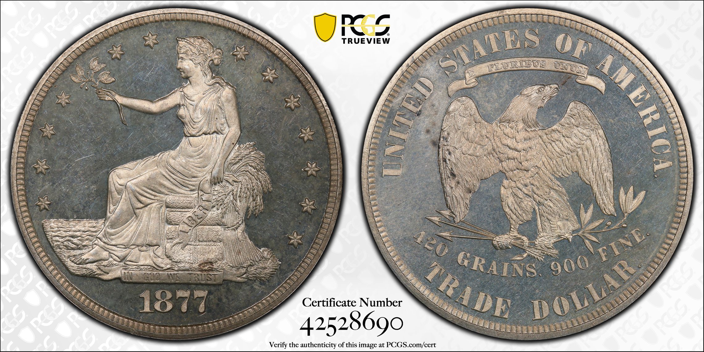 PCGS Certificate Verification Coin Details for Cert #42528690