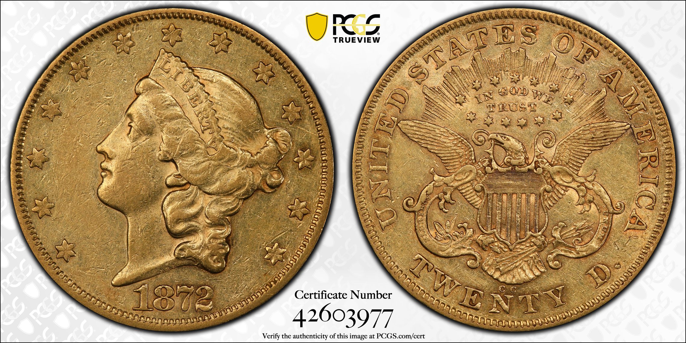 PCGS Certificate Verification Coin Details for Cert #42603977