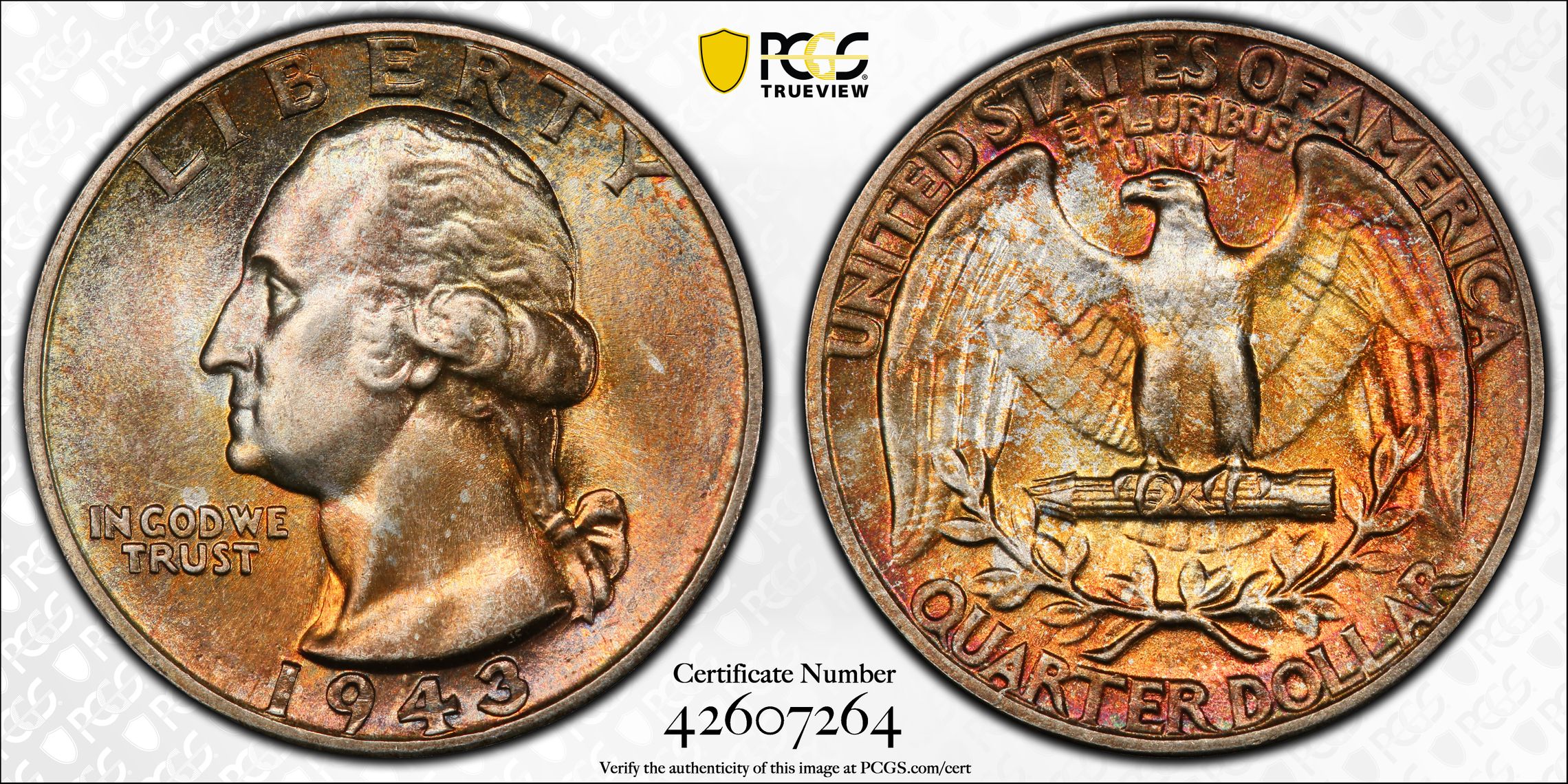 PCGS Certificate Verification Coin Details for Cert #42607264