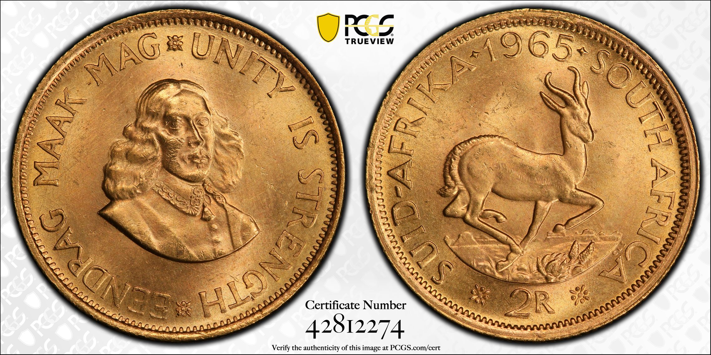 PCGS Certificate Verification Coin Details for Cert #42812274