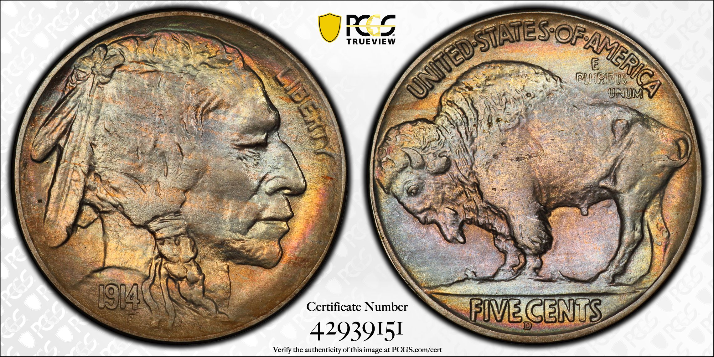 PCGS Certificate Verification Coin Details for Cert #42939151