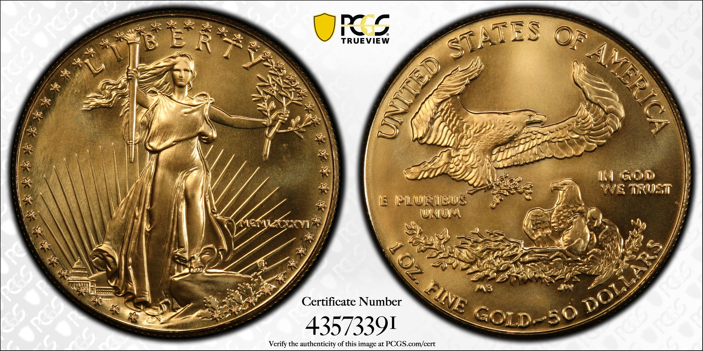 PCGS Certificate Verification Coin Details for Cert #43573391