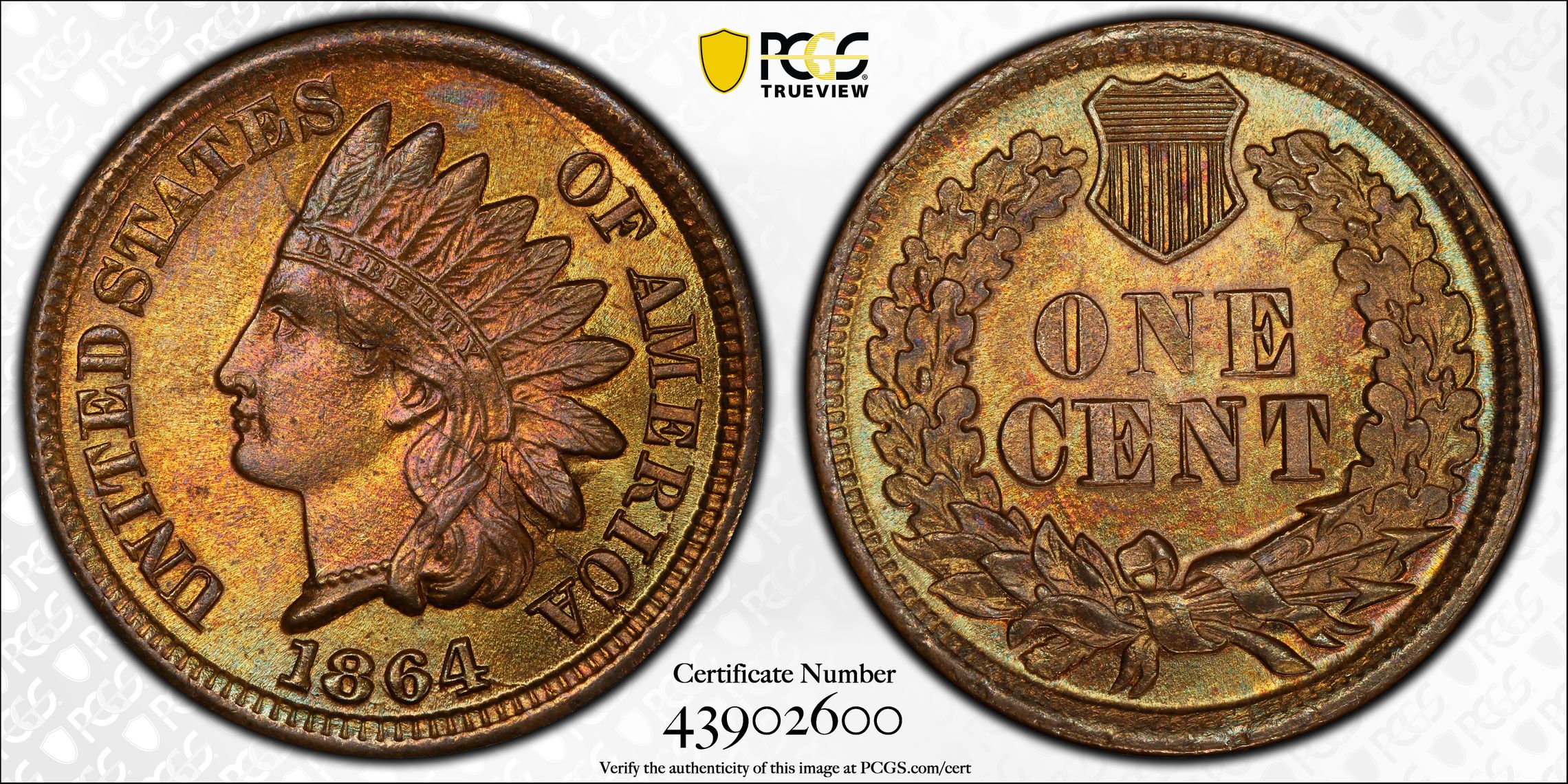 PCGS Certificate Verification Coin Details for Cert #43902600