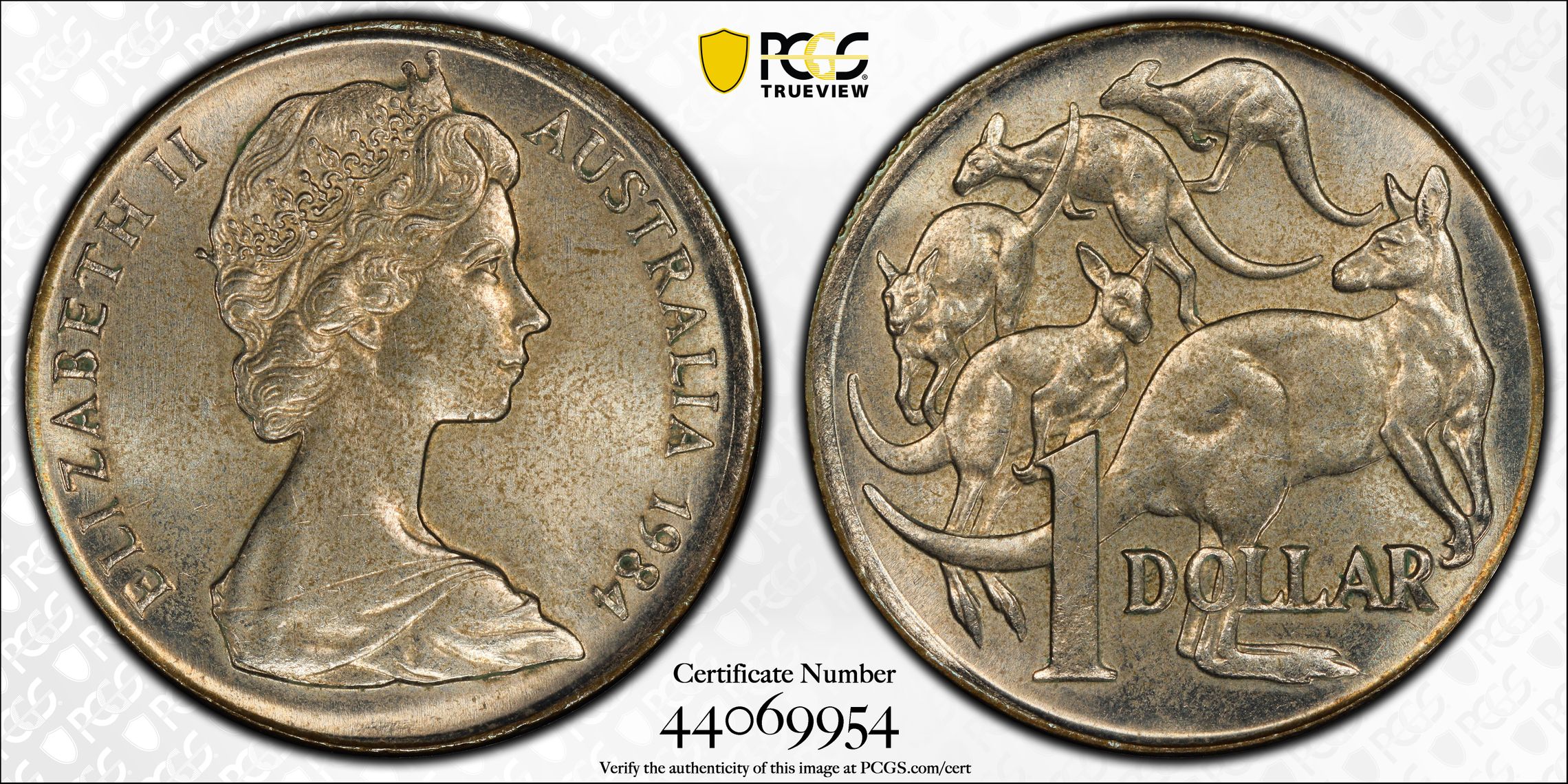 PCGS Certificate Verification Coin Details for Cert #44069954