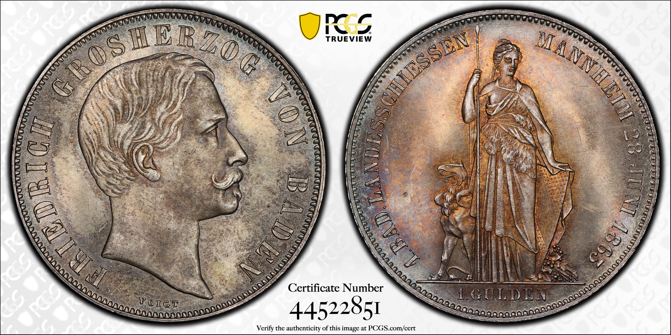 PCGS Certificate Verification Coin Details for Cert #44522851