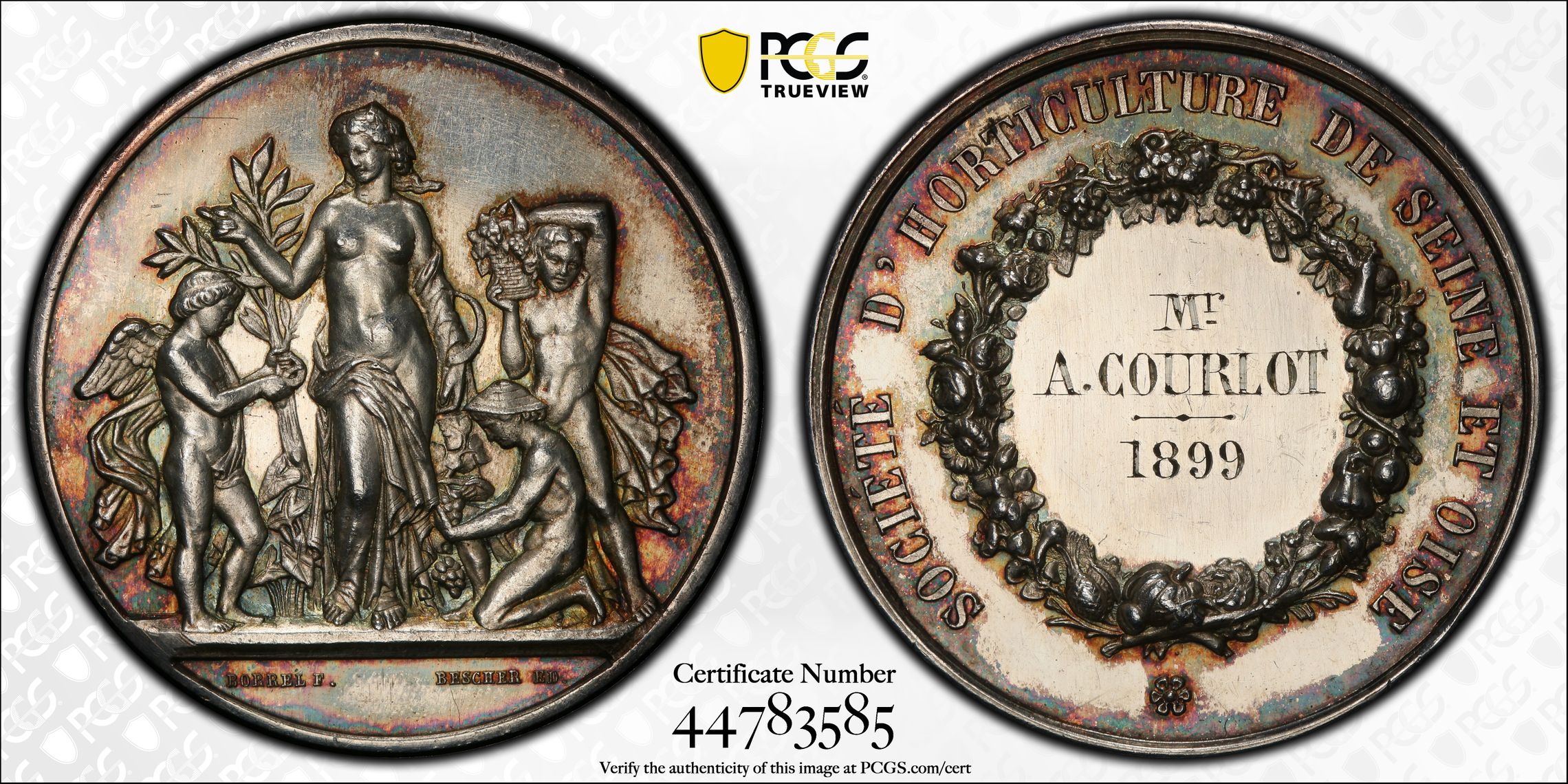 PCGS Certificate Verification Coin Details for Cert #44783585