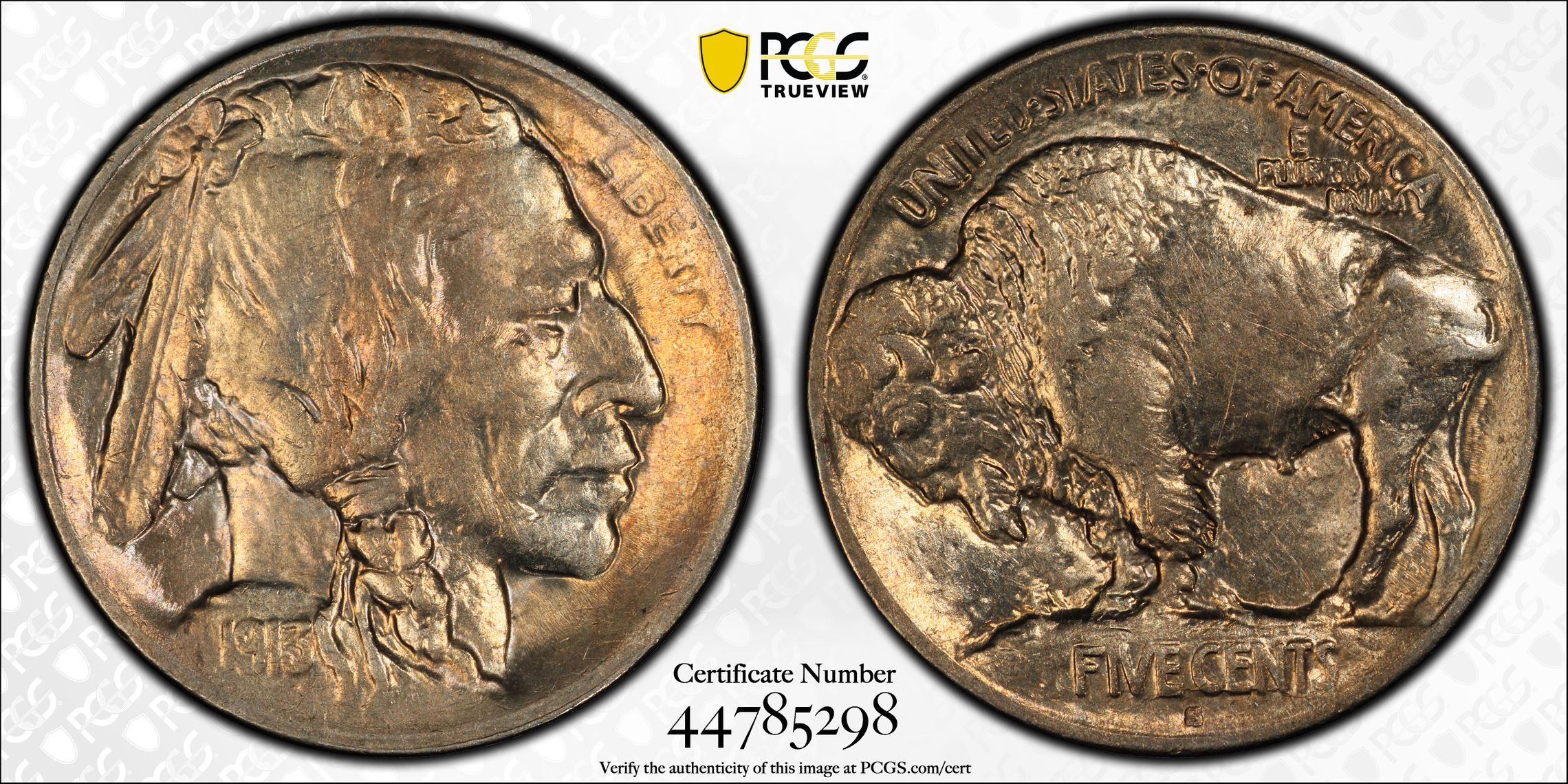 PCGS Certificate Verification Coin Details for Cert #44785298