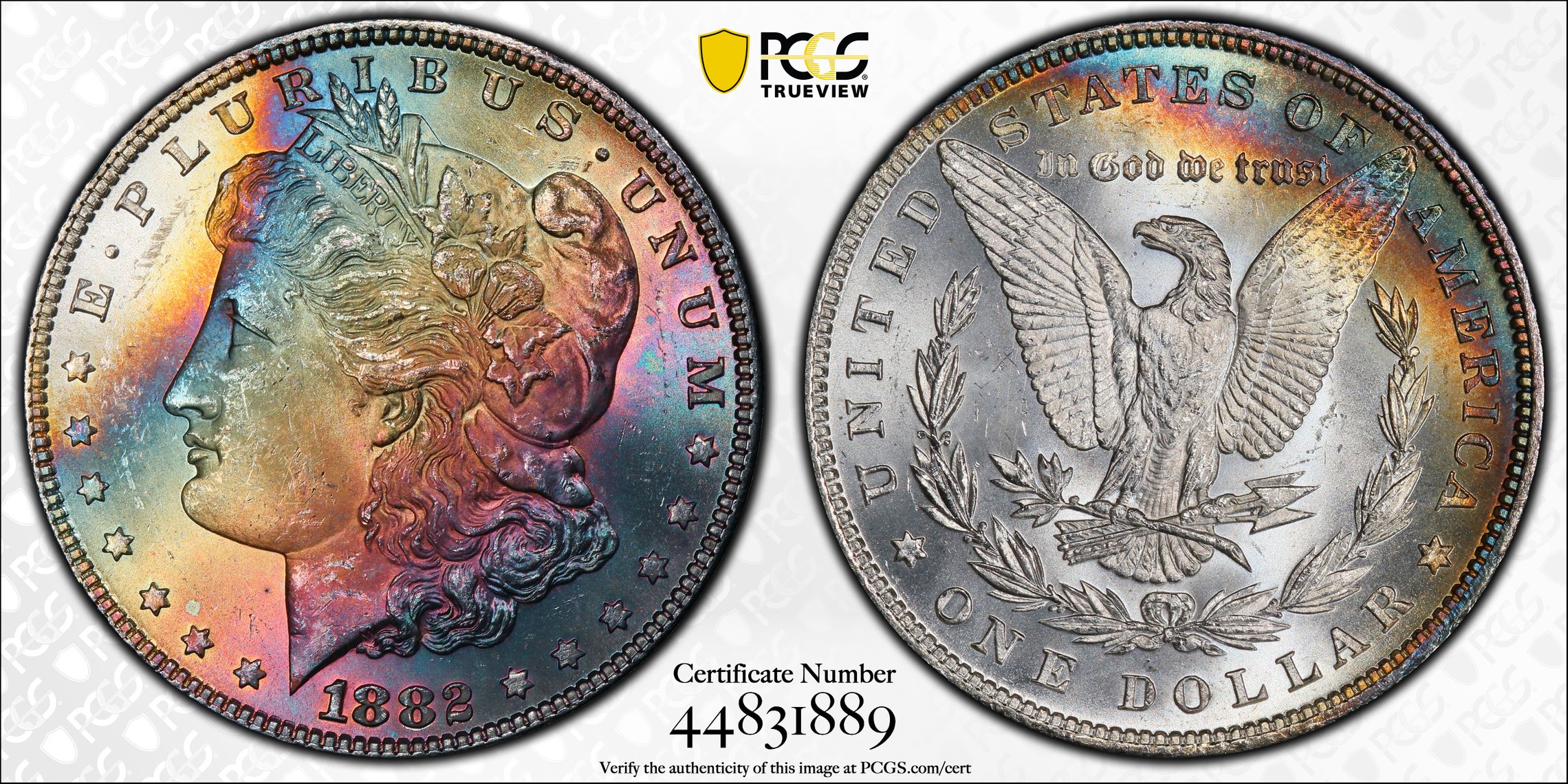 PCGS Certificate Verification Coin Details for Cert #44831889