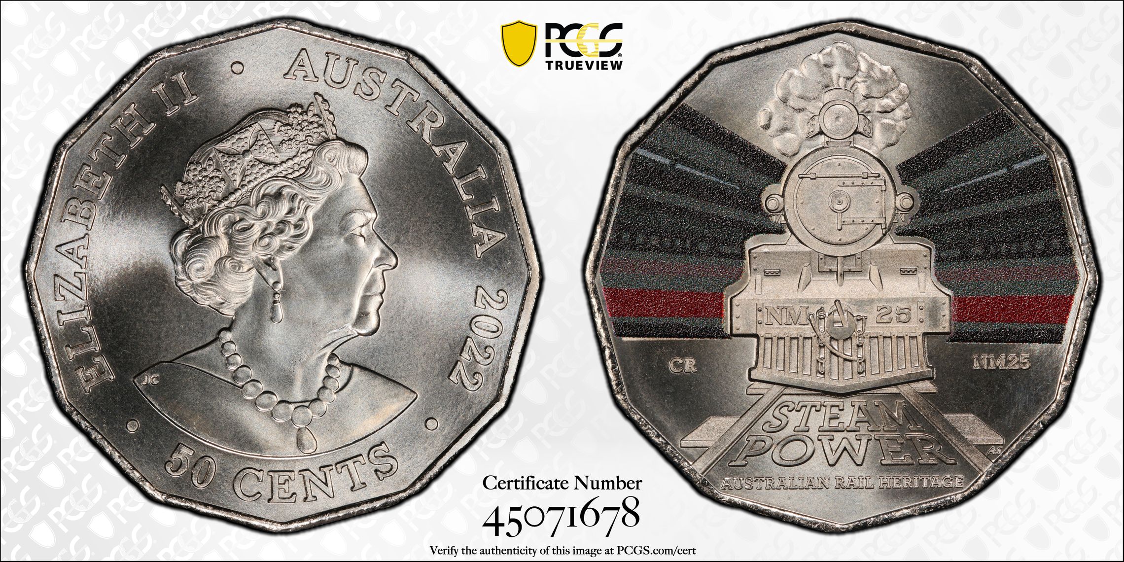 PCGS Certificate Verification Coin Details for Cert #45071678