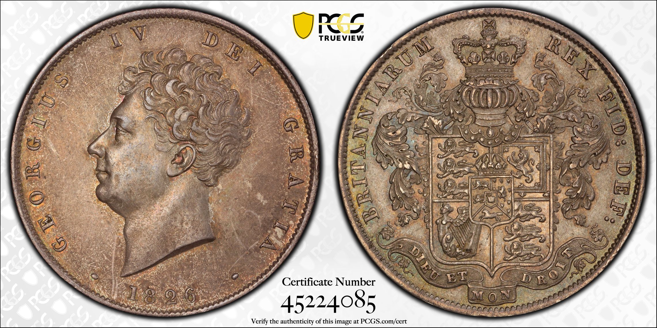 PCGS Certificate Verification Coin Details for Cert #45224085