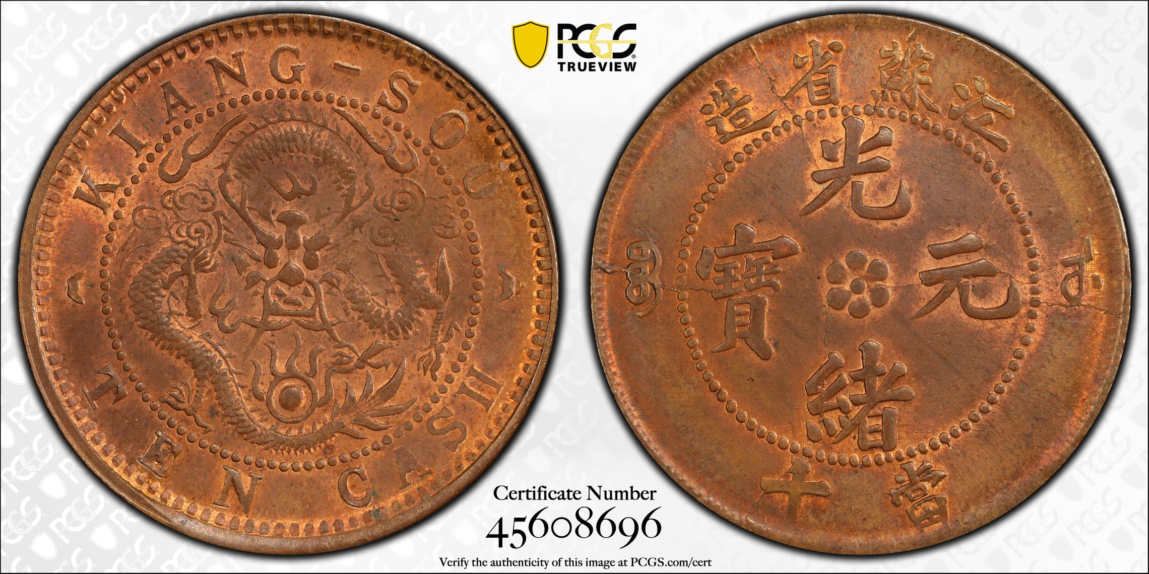 PCGS Certificate Verification Coin Details for Cert #45608696