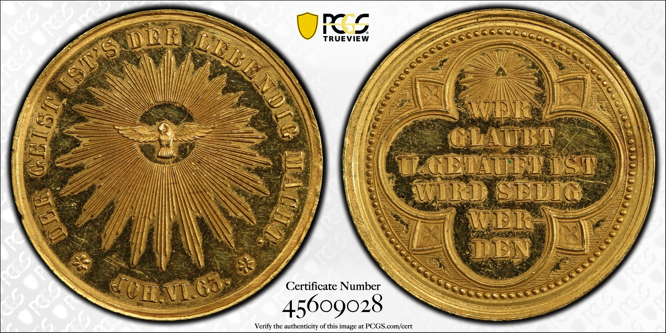 PCGS Certificate Verification Coin Details for Cert #45609028