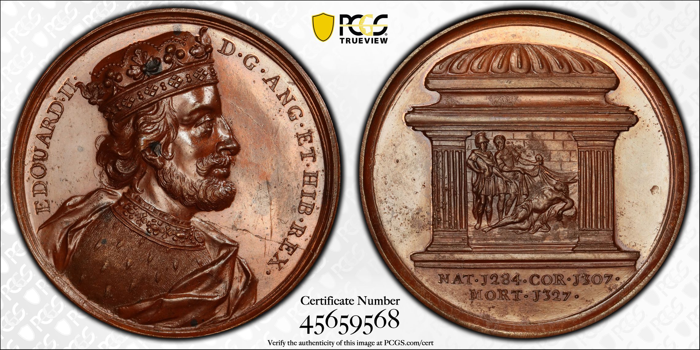 PCGS Certificate Verification Coin Details for Cert #45659568