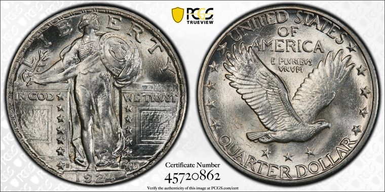 PCGS Certificate Verification Coin Details for Cert #45720862