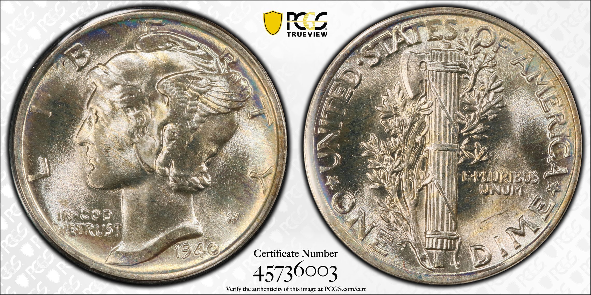 PCGS Certificate Verification Coin Details for Cert #45736003