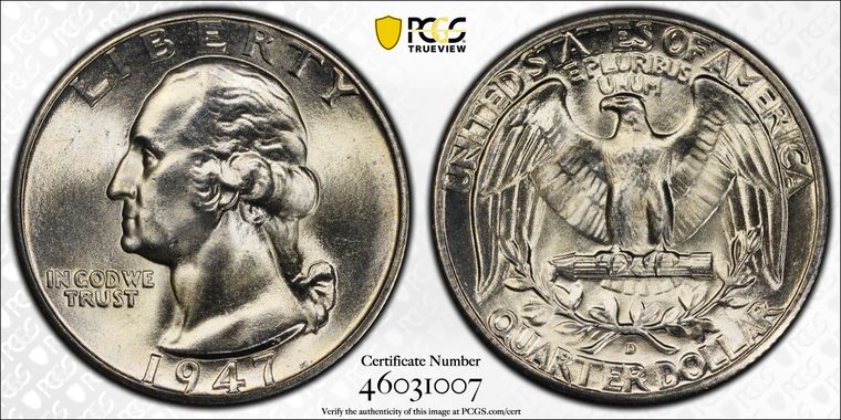 PCGS Certificate Verification Coin Details for Cert #46031007