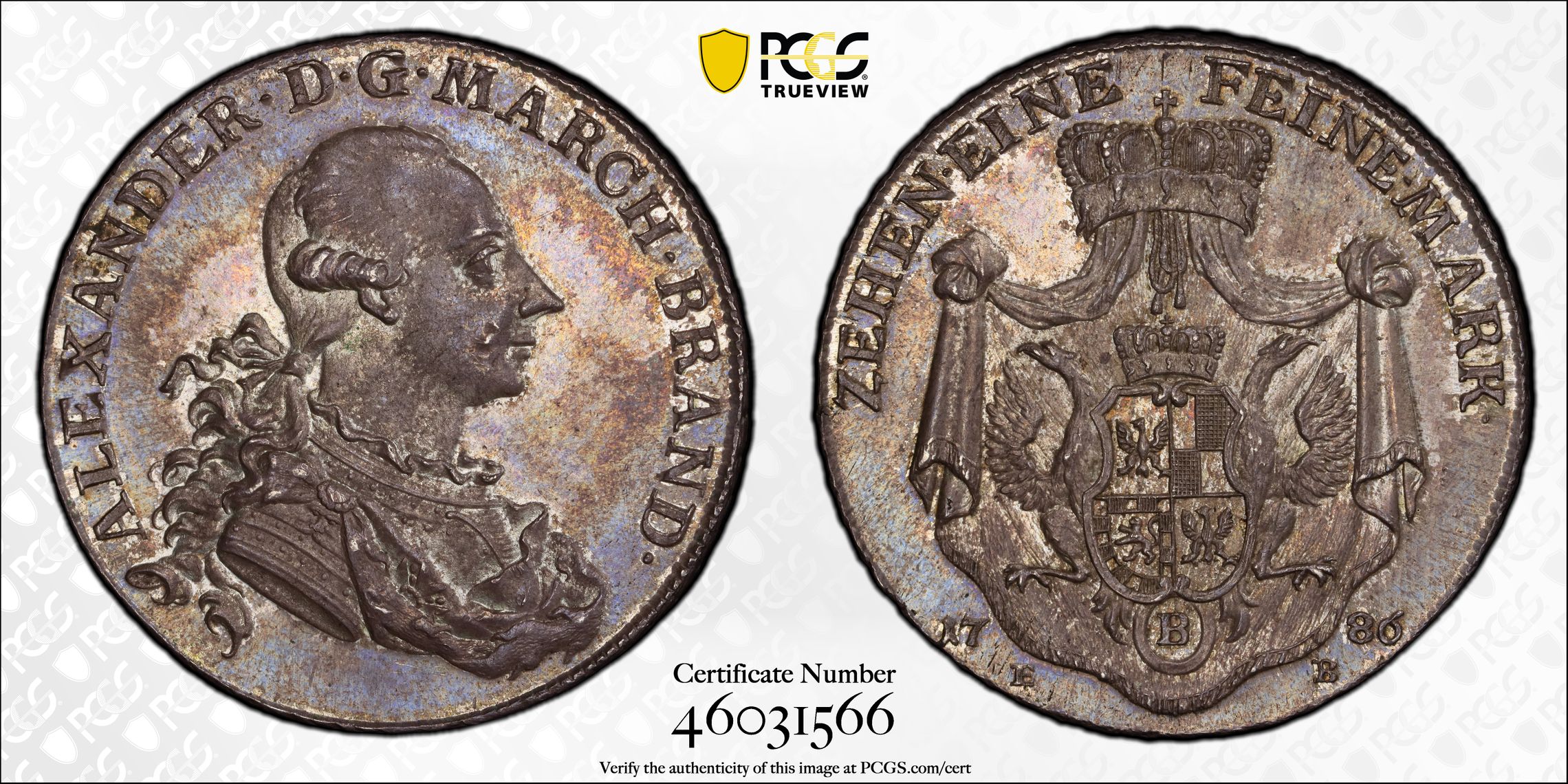 PCGS Certificate Verification Coin Details for Cert #46031566