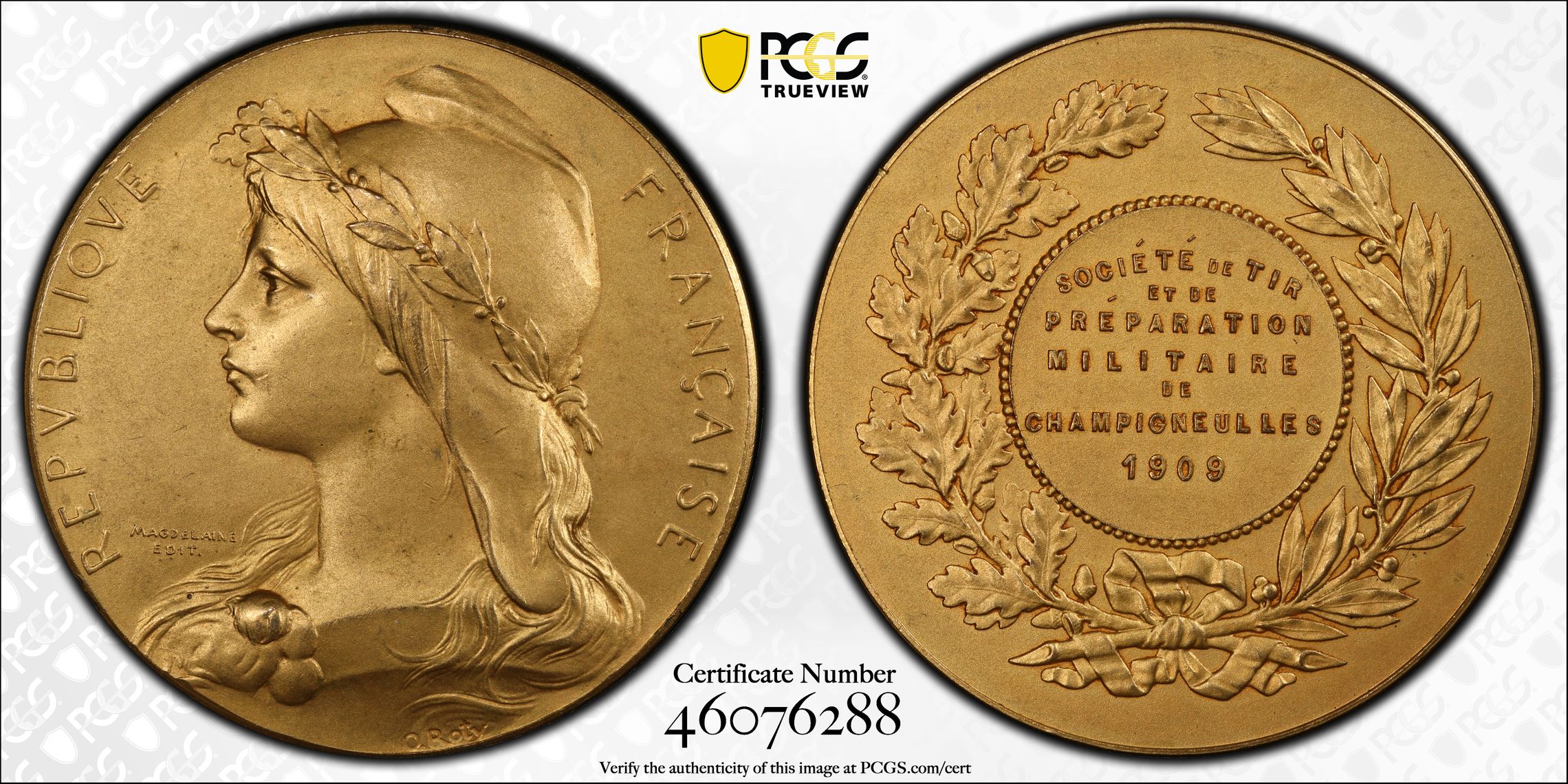 PCGS Certificate Verification Coin Details for Cert #46076288