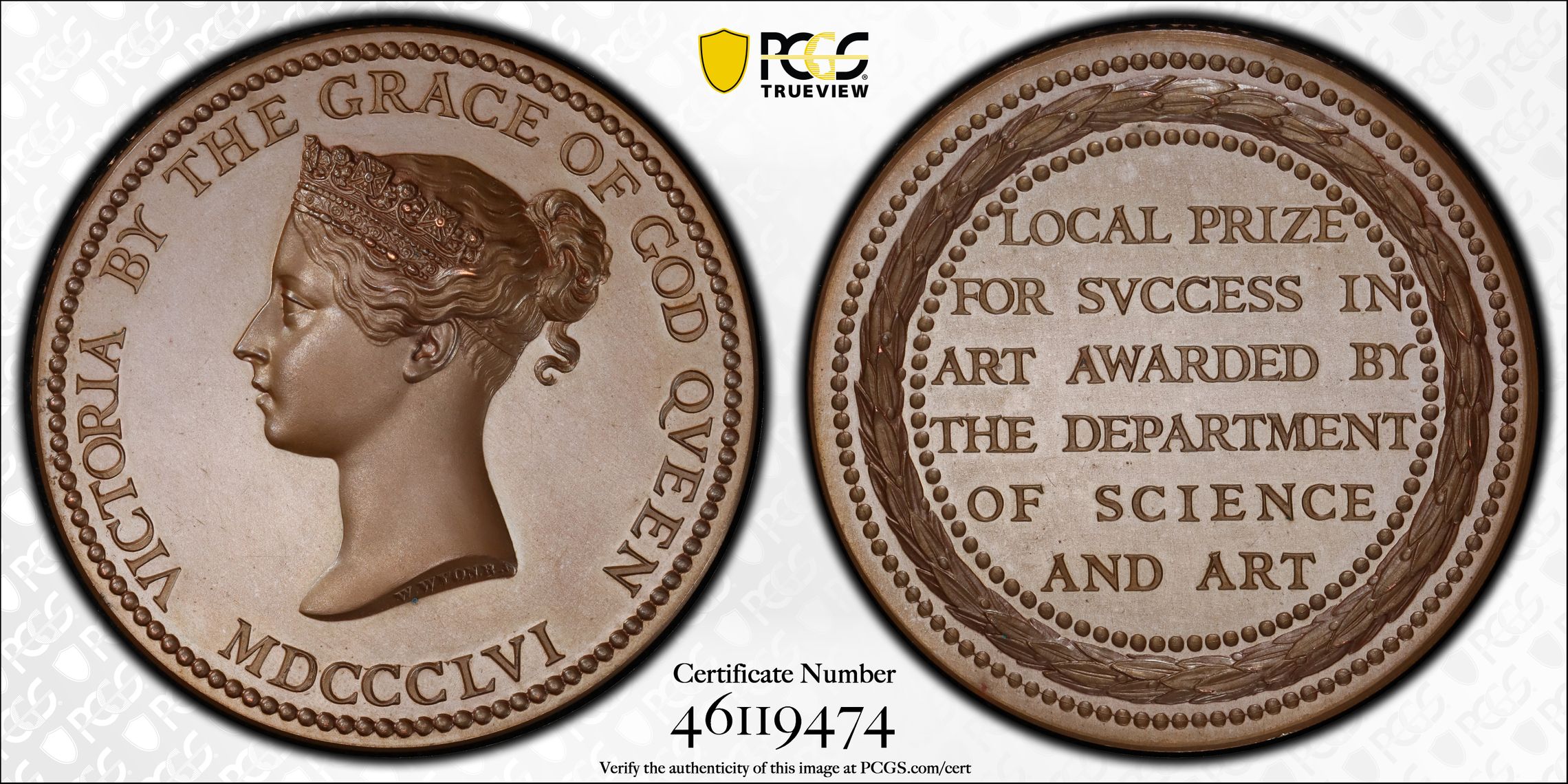 PCGS Certificate Verification Coin Details for Cert #46119474