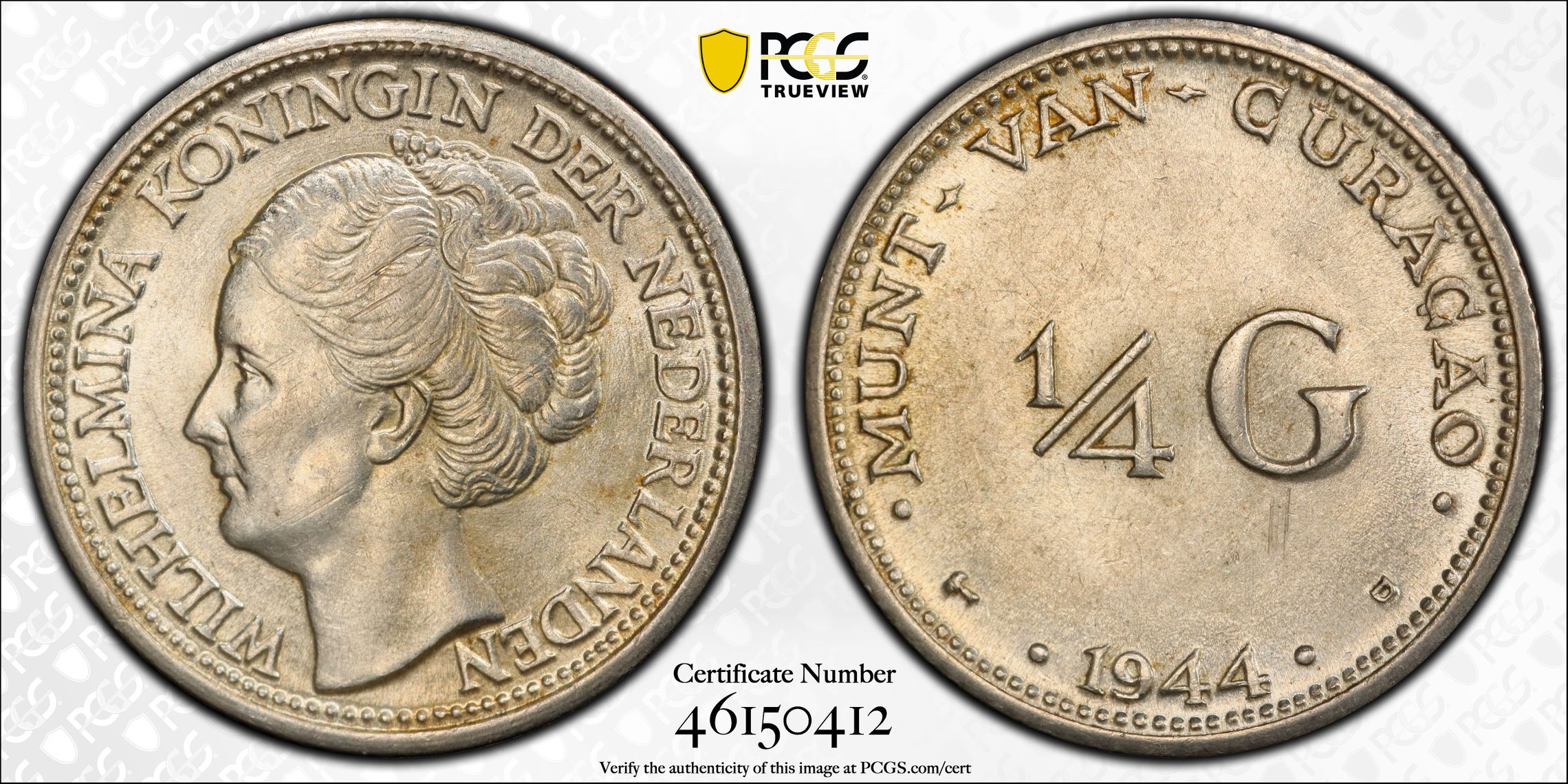 PCGS Certificate Verification Coin Details for Cert #46150412