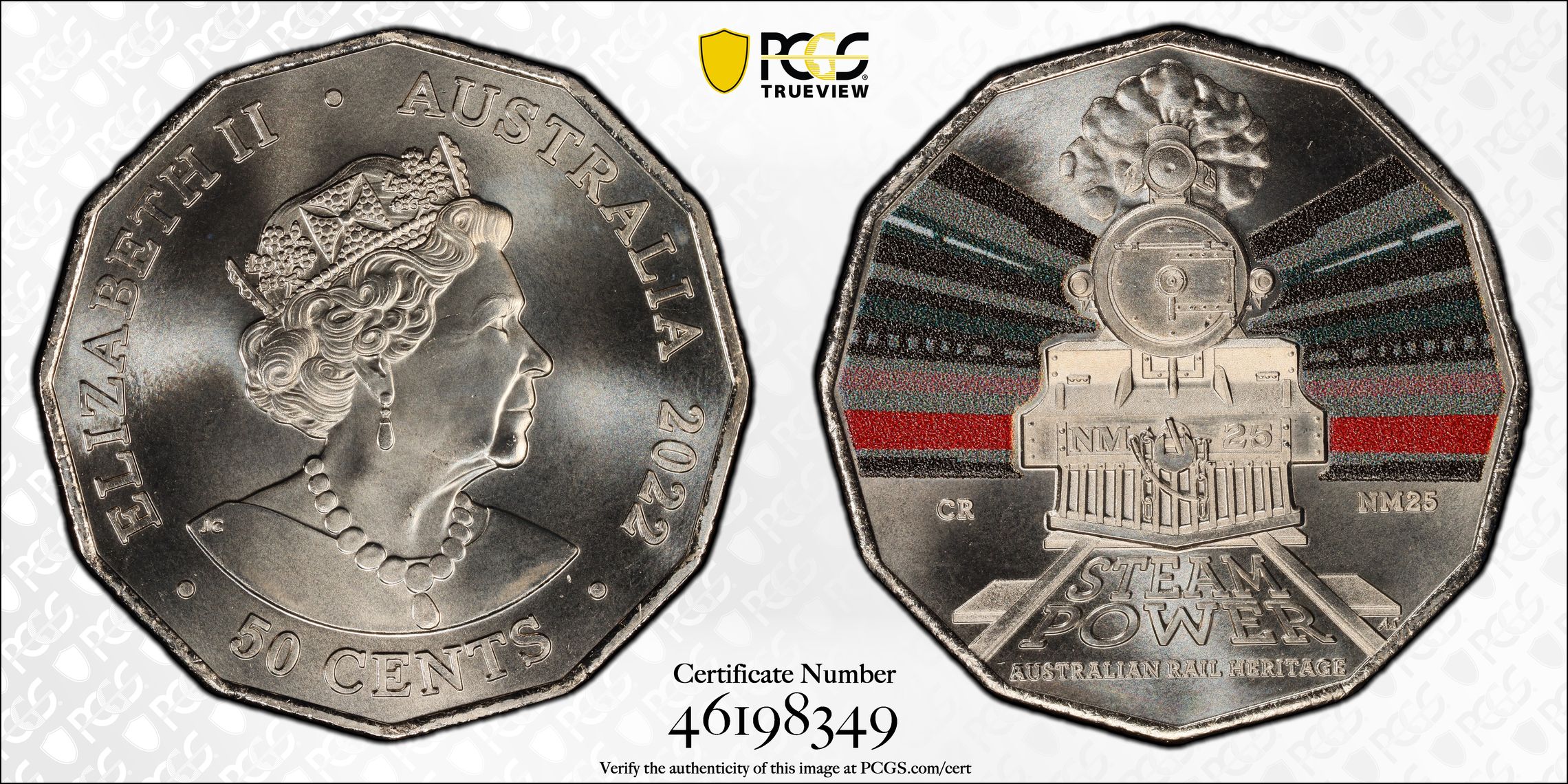 PCGS Certificate Verification Coin Details for Cert #46198349