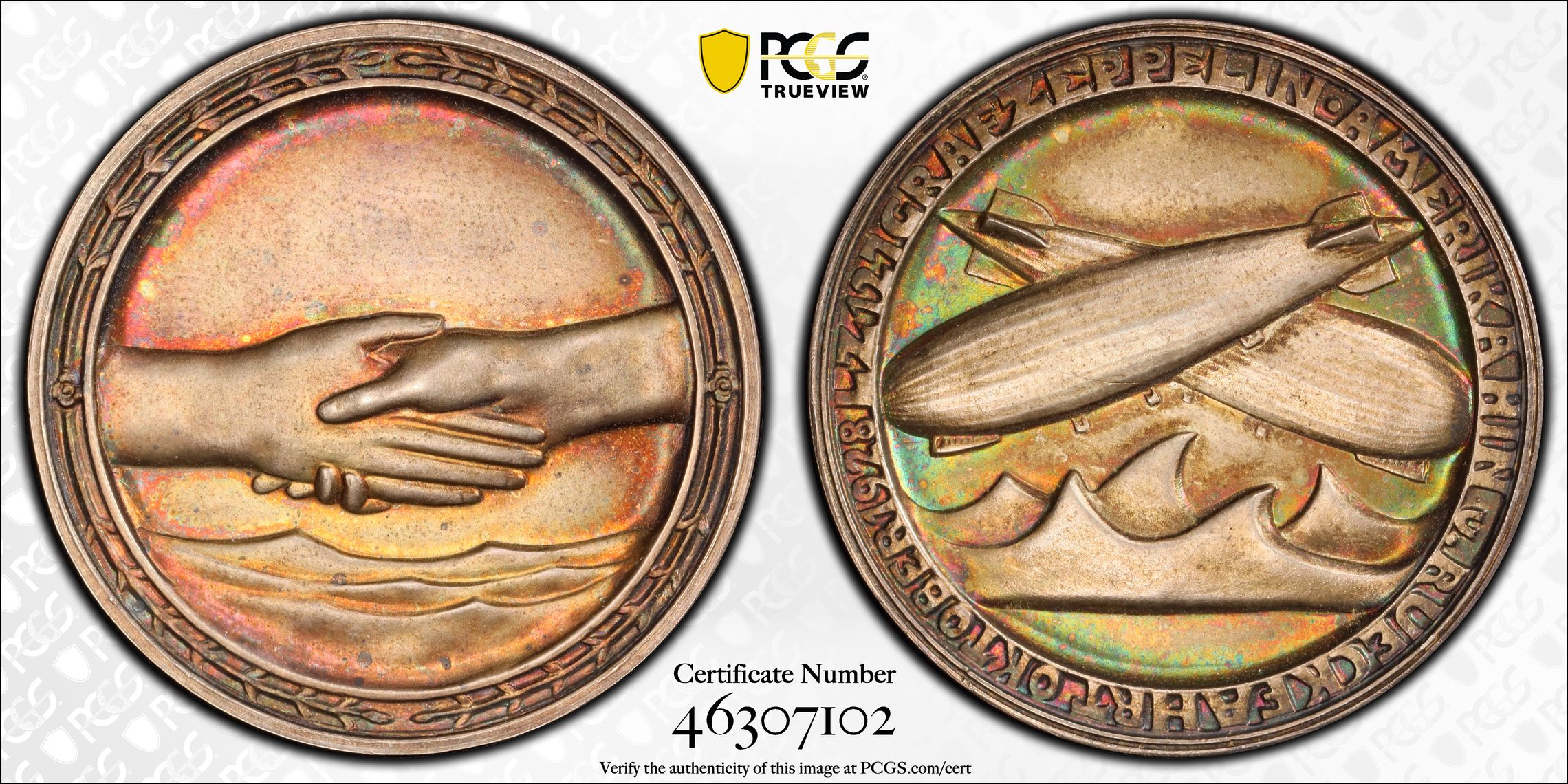 PCGS Certificate Verification Coin Details for Cert #46307102