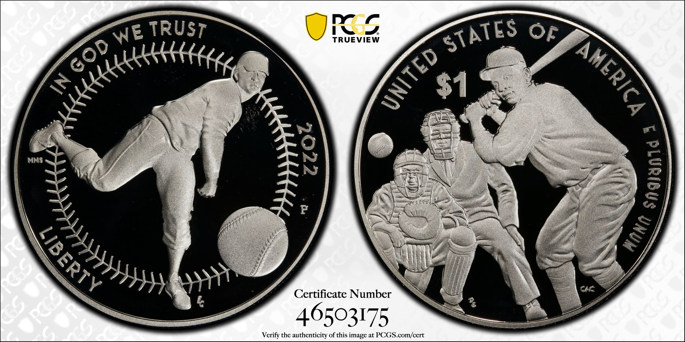 PCGS Certificate Verification Coin Details for Cert #46503175